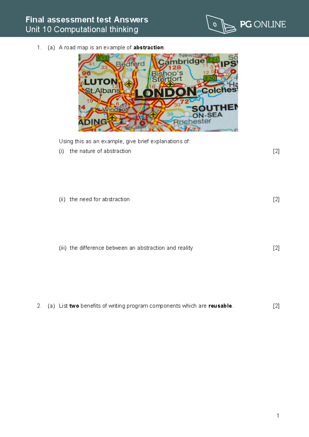 Comp 101 Computational Thinking Final Assessment Test Guide Studocu