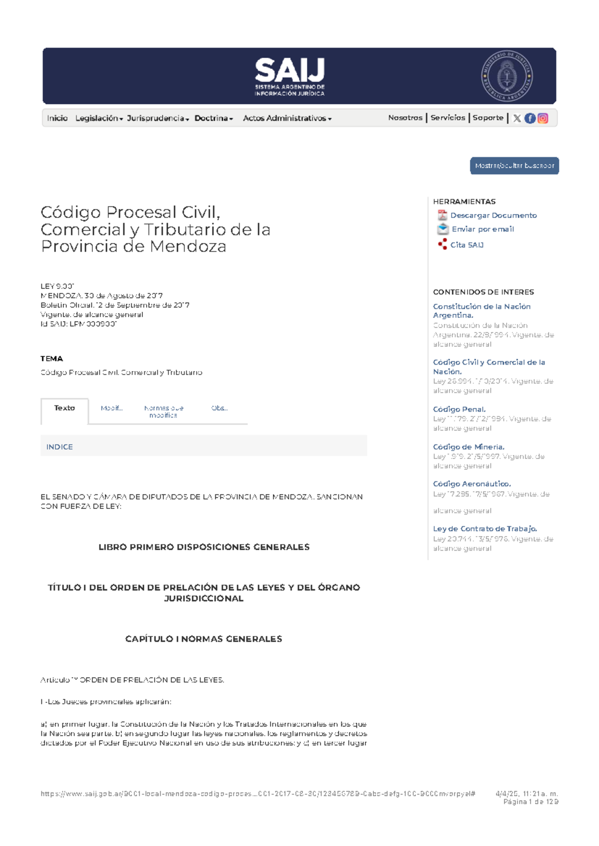 SAIJ - Análisis del Código Procesal Civil, Comercial y Tributario de ...