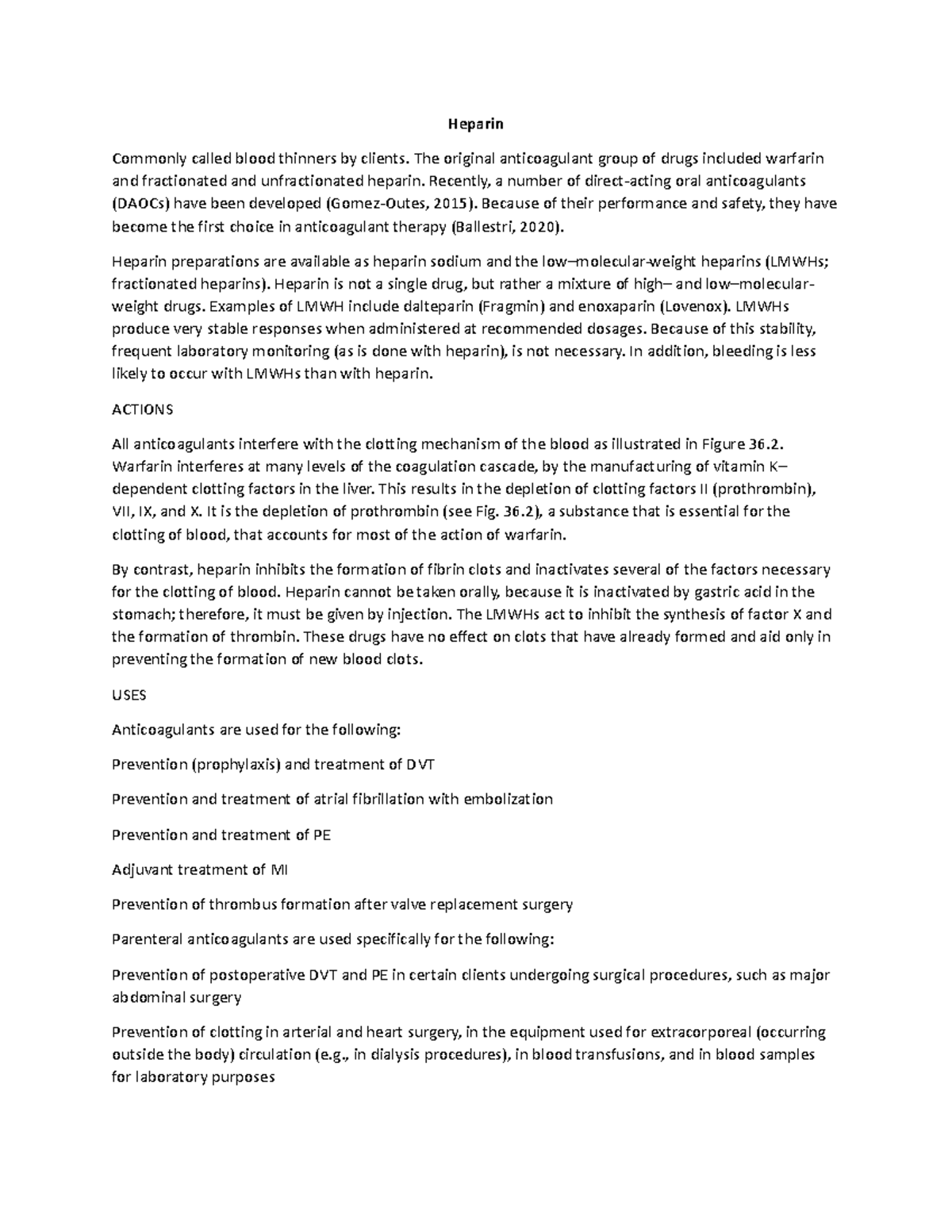 Heparin Overview: Uses, Actions, Side Effects, and Contraindications ...