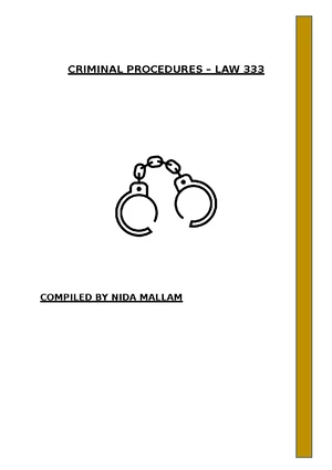 Criminal Procedure notes - CRIMINAL PROCEDURE 1. TYPES OS PROSECUTION A ...