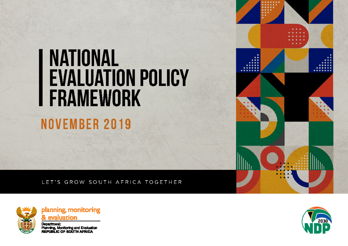 Revised National Evaluation Policy Framework (NEPF) - November 2019 ...