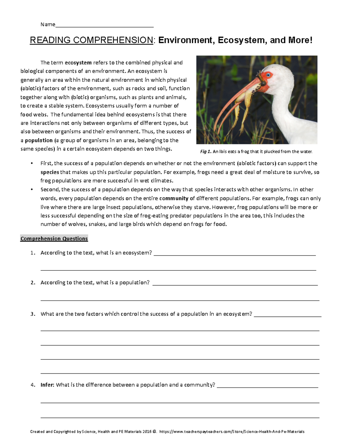 ECO 101: Populations and Communities in Ecosystems Overview - Studocu