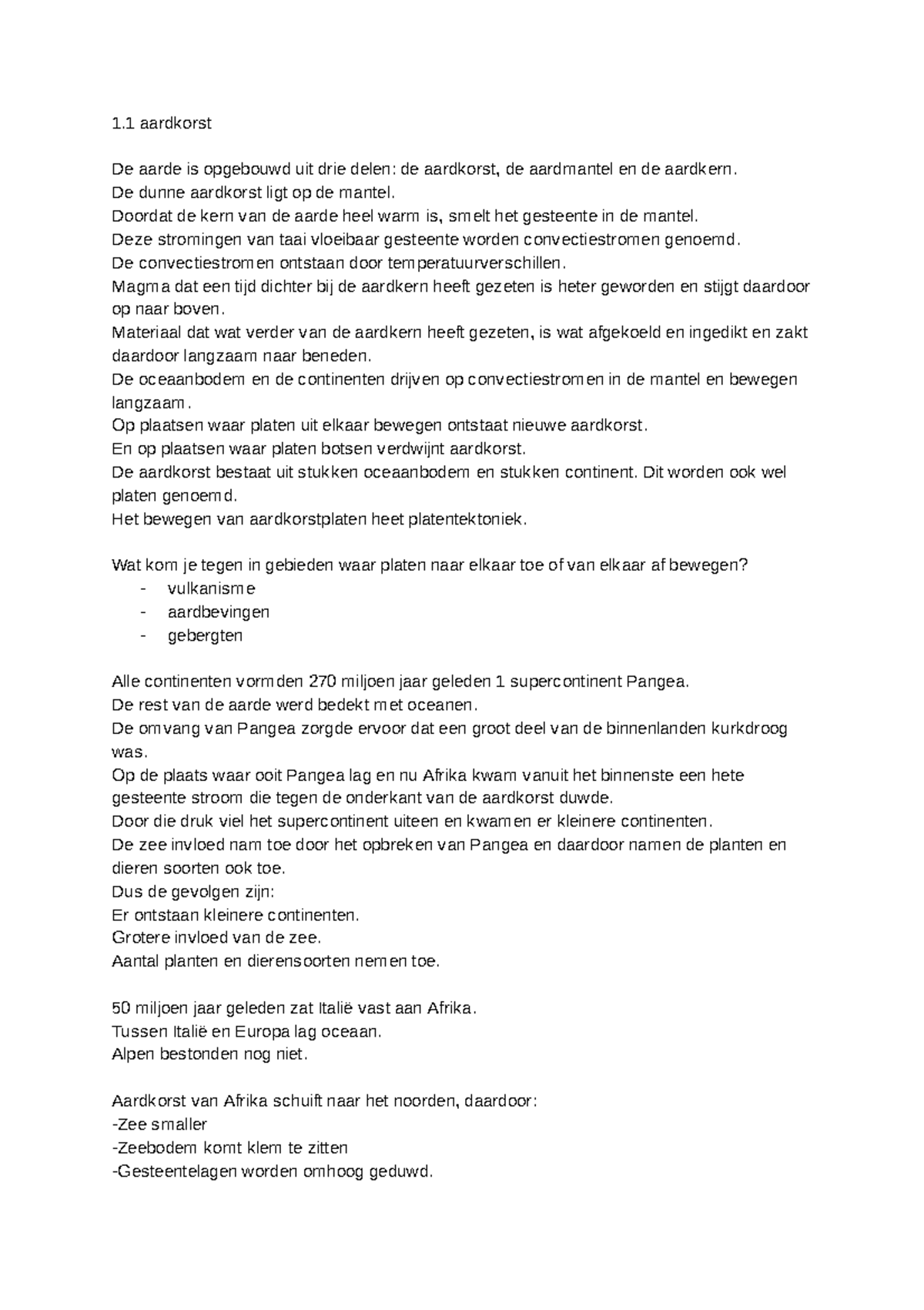 Aardrijkskunde H6: Aardkorst, Platentektoniek & Vulkanisme Leerstukken ...