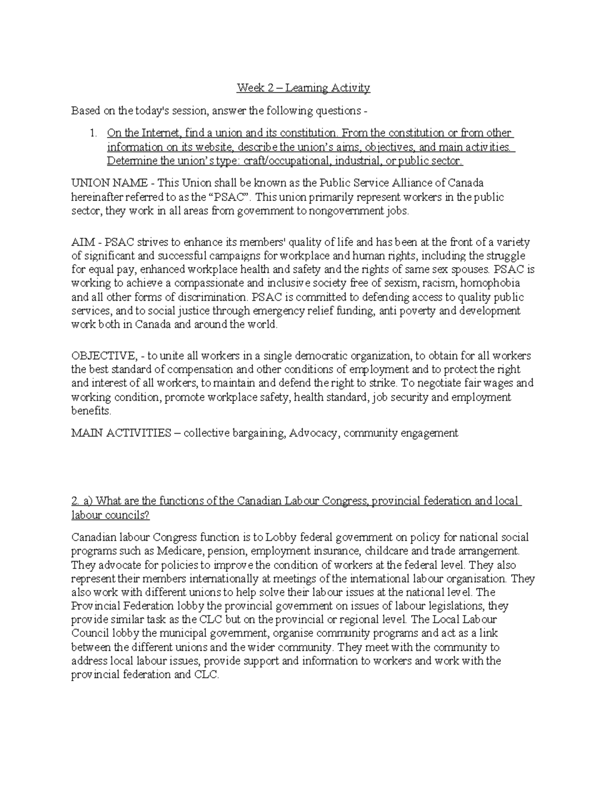 Week 2 - Activity - case study - Week 2 – Learning Activity Based on ...