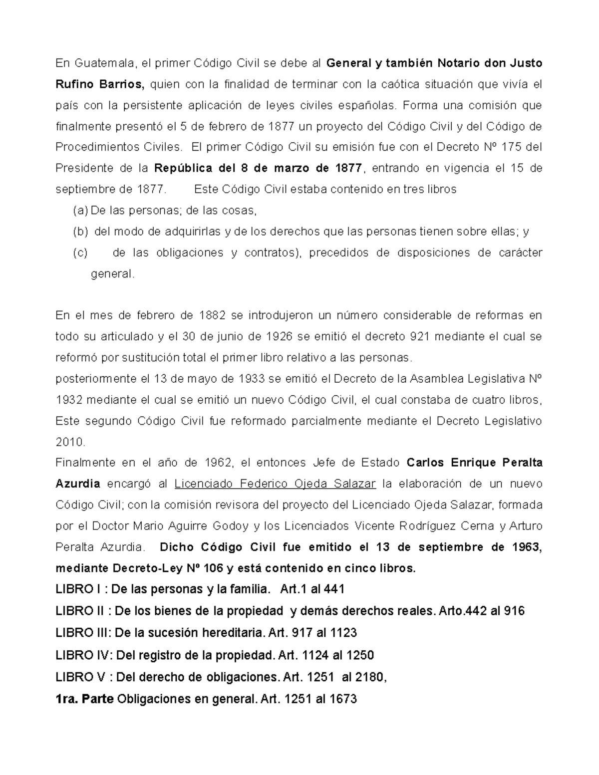 Resumen del Código Civil de Guatemala: Evolución y Artículos Clave ...