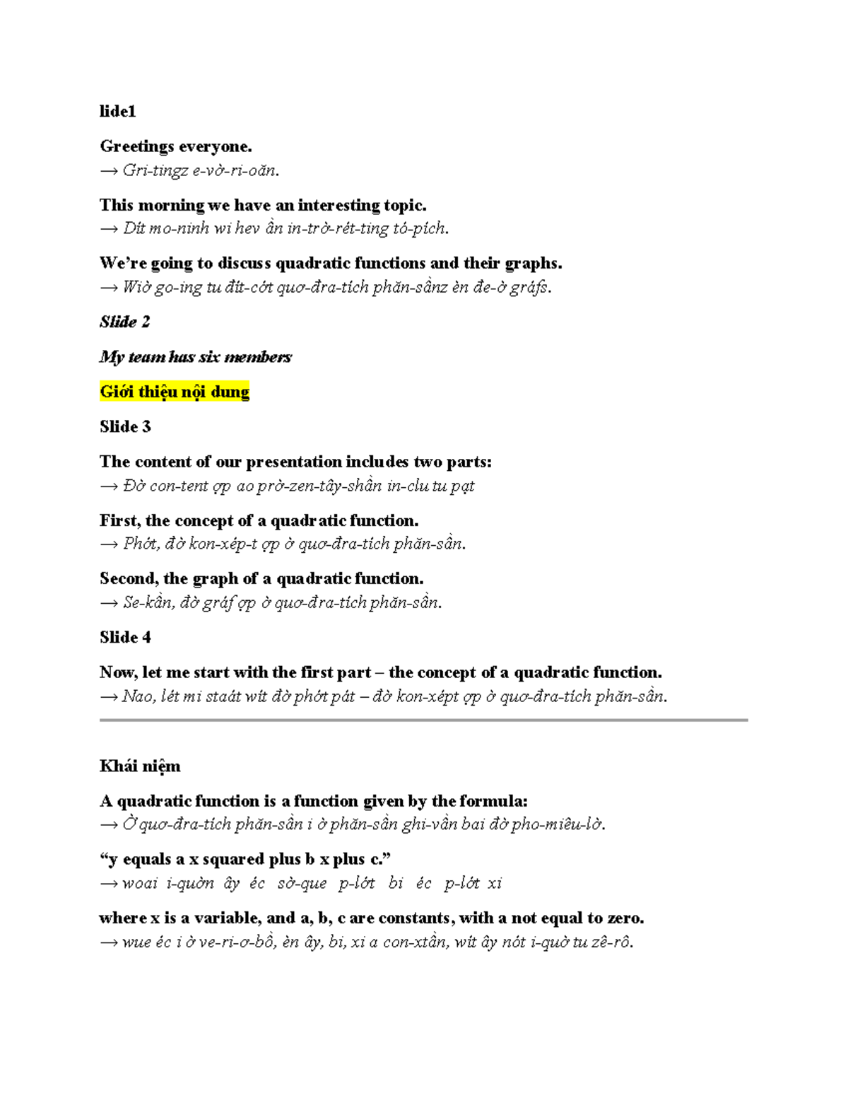 Cách Đọc Tác Nhân - RGEW4: Giới Thiệu Hàm Bậc Hai và Đồ Thị - Studocu
