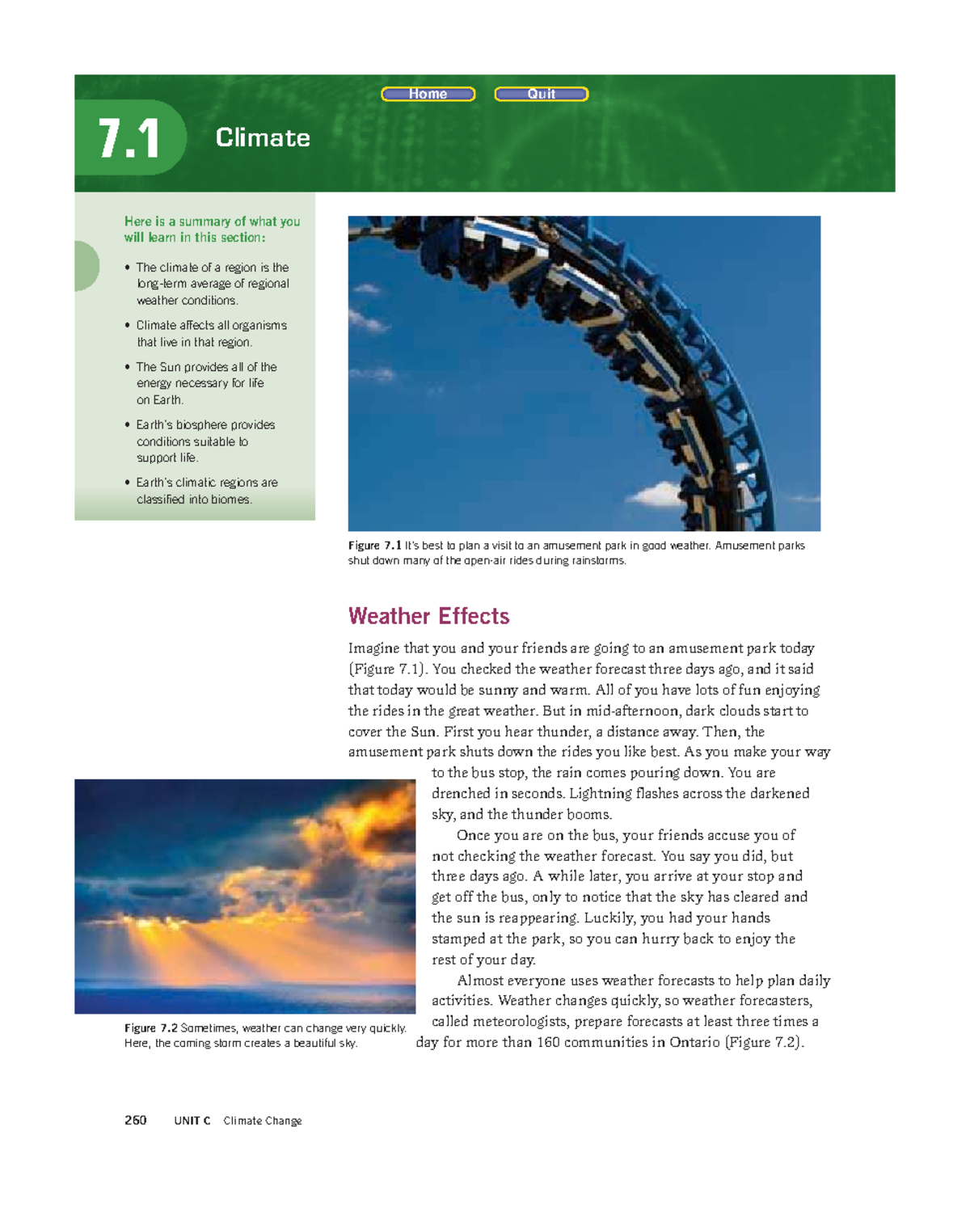 IST10 Unit C7.1: Understanding Climate and Its Impact on Life - Studocu