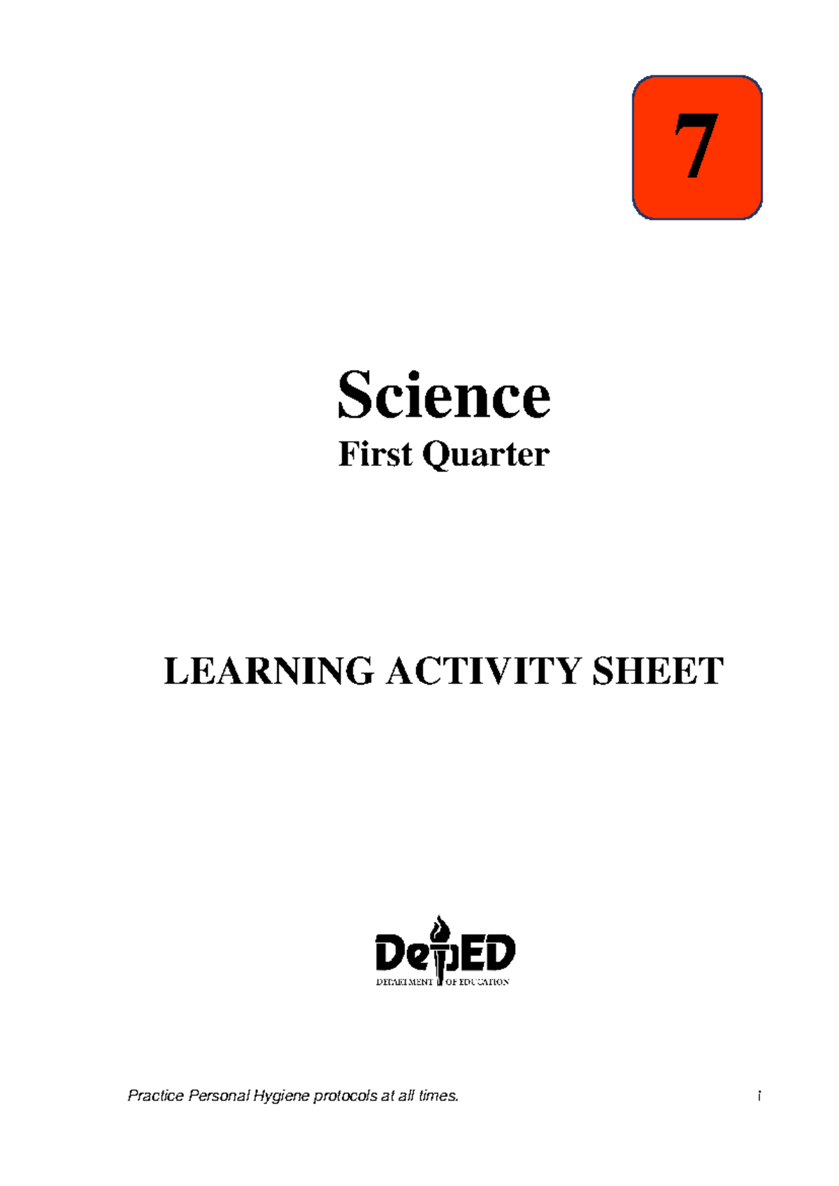 Grade 7 Science Final Activity: Understanding the Scientific Method ...