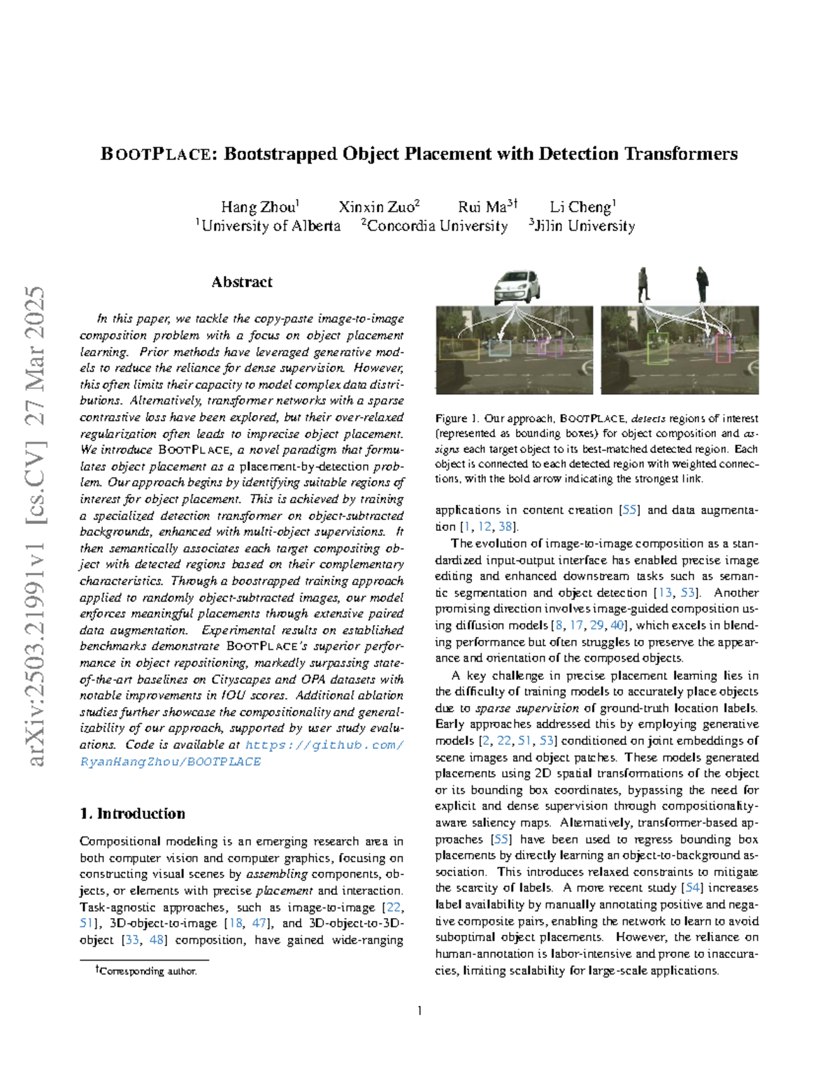 B OOT P LACE: Advanced Object Placement Using Detection Transformers ...