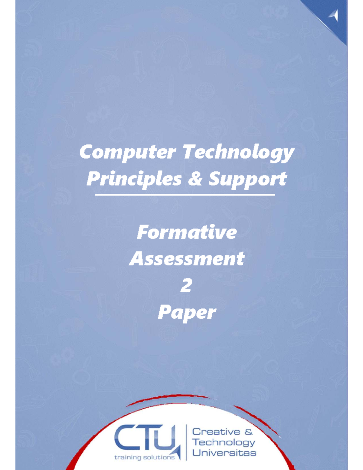 CPS411 Final Exam: Computer Technology Principles Formative Assessment 2 - Studocu