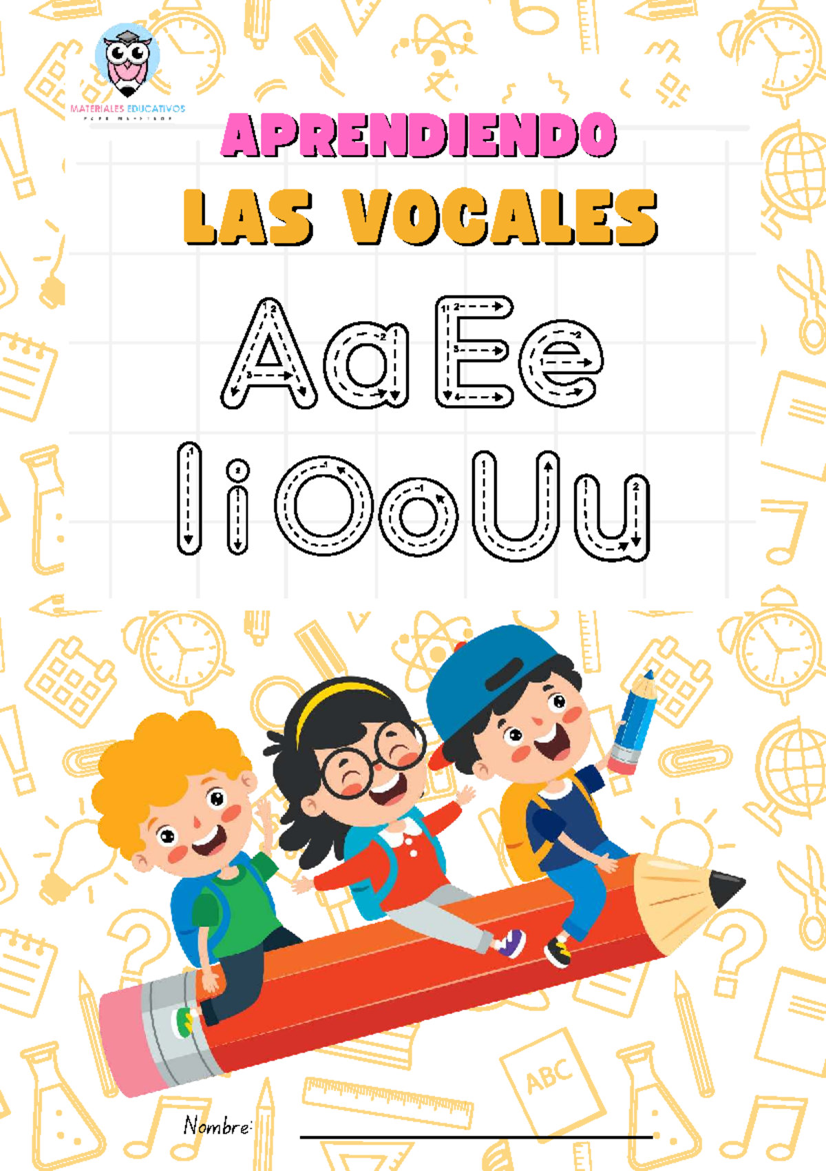 Cuadernillo de las vocales para imprimir - APRENDIENDOAPRENDIENDO LAS ...