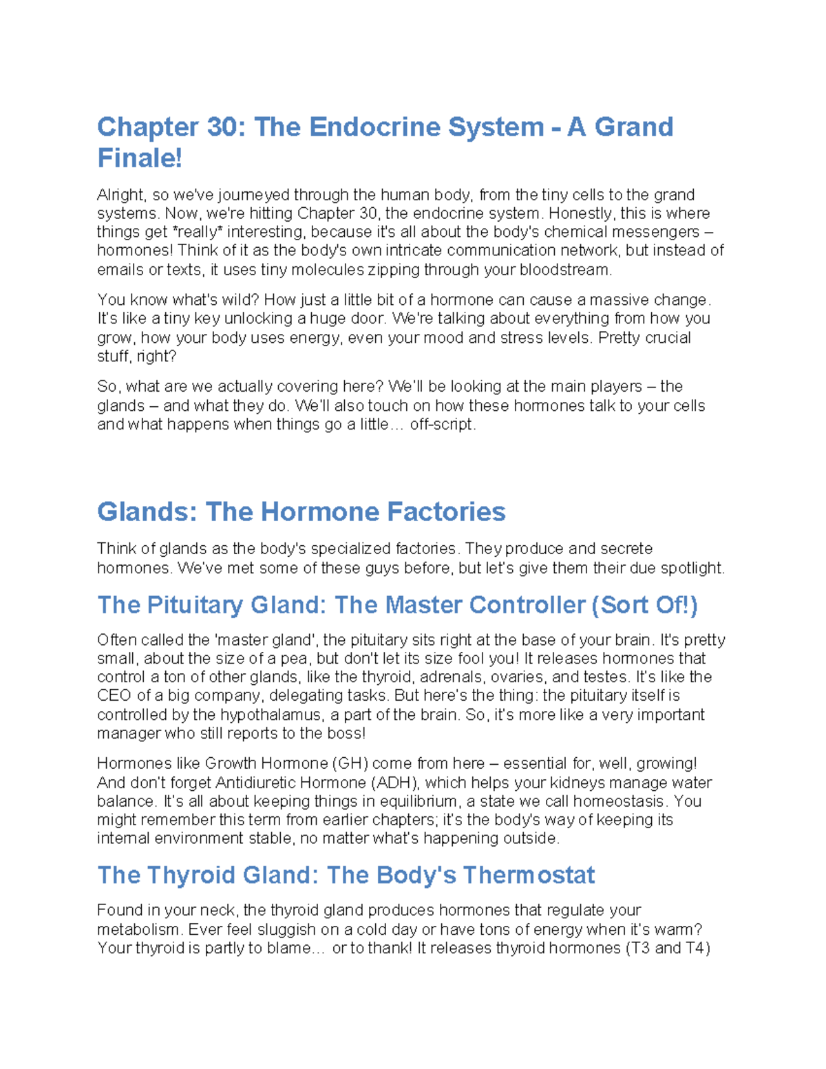 Anatomy & Physiology: Chapter 30 Endocrine System Overview - Studocu
