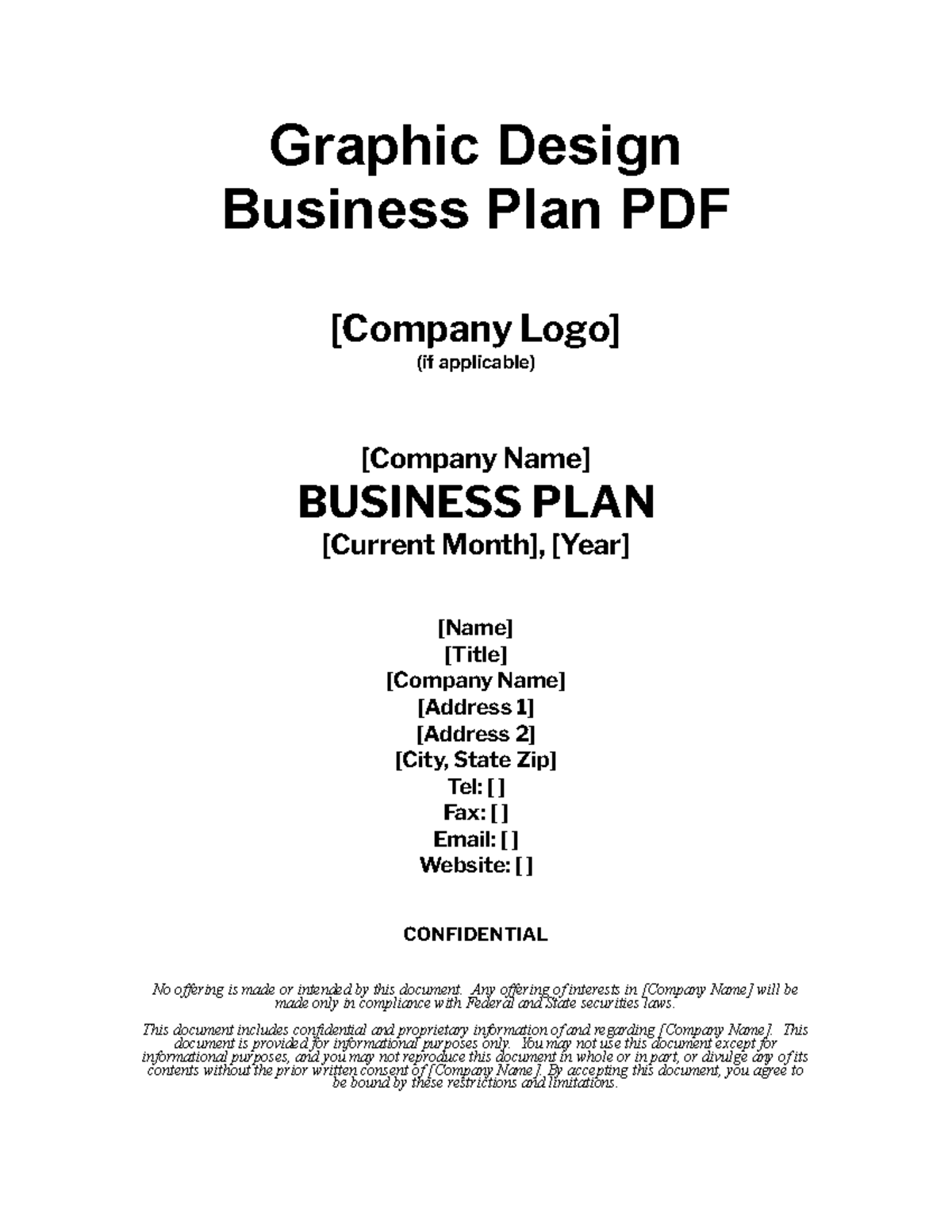 Graphic Design Business Plan PDF - Unlocking Your Entrepreneurial ...