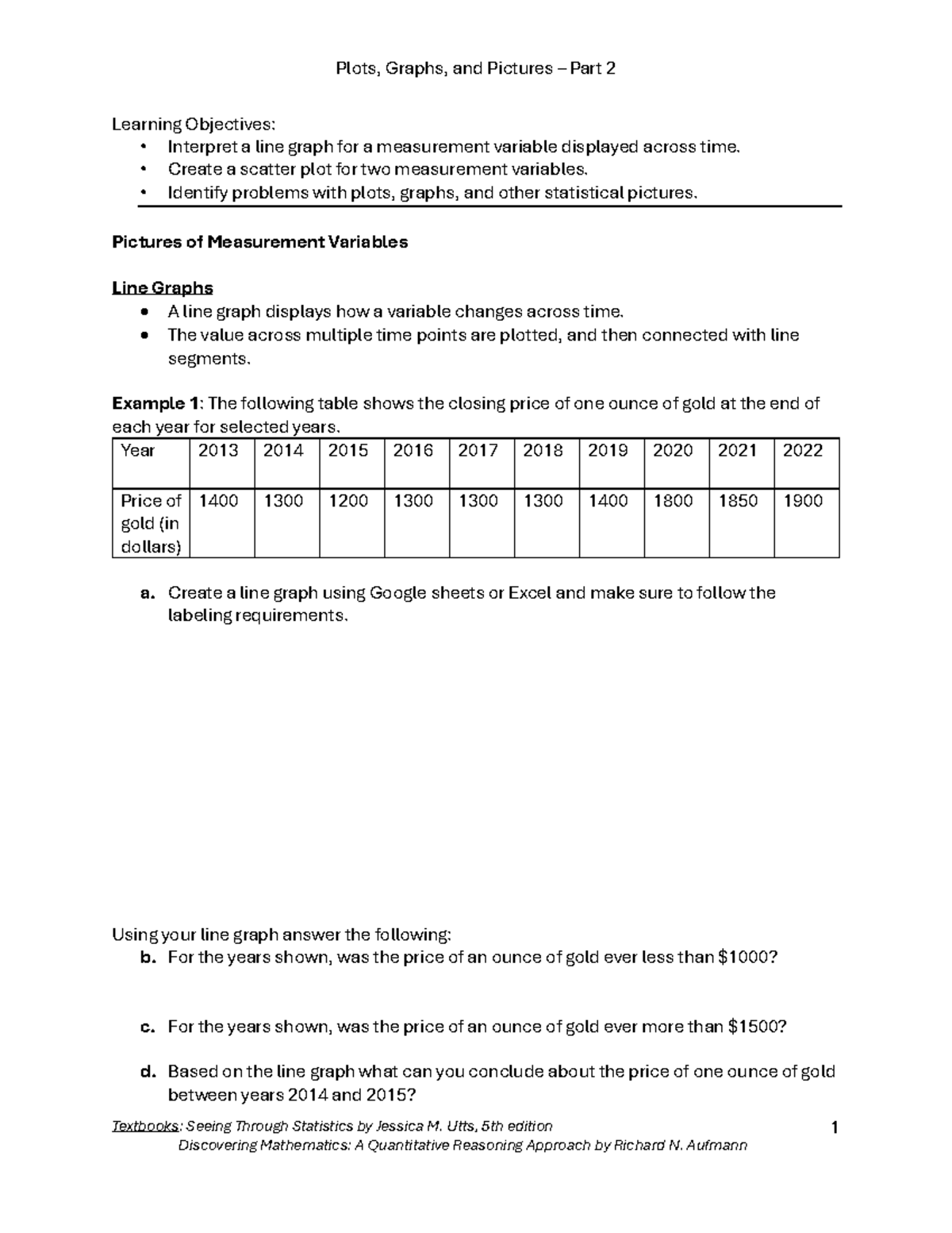 Plots, Graphs, and Pictures Part 2: Key Concepts in Statistics - Studocu