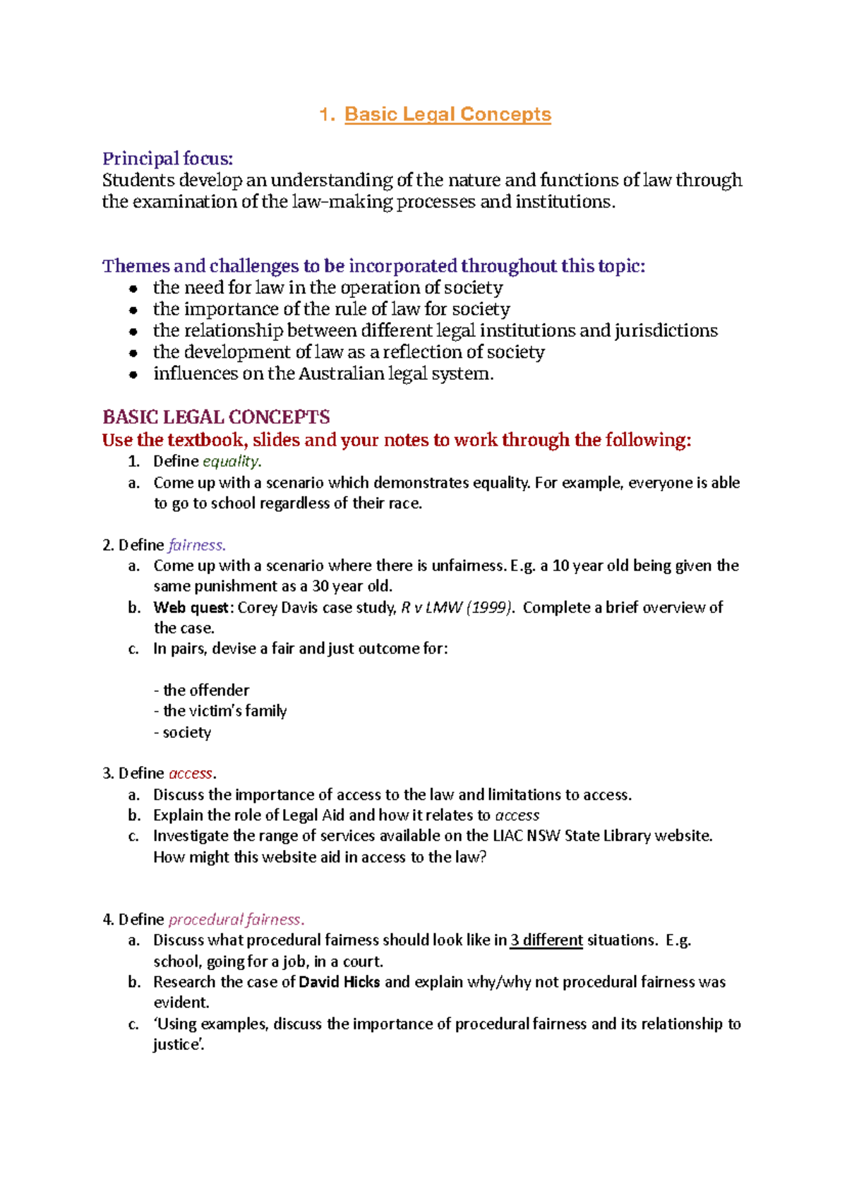 1. Basic Legal Concepts - 1. Basic Legal Concepts Principal focus ...