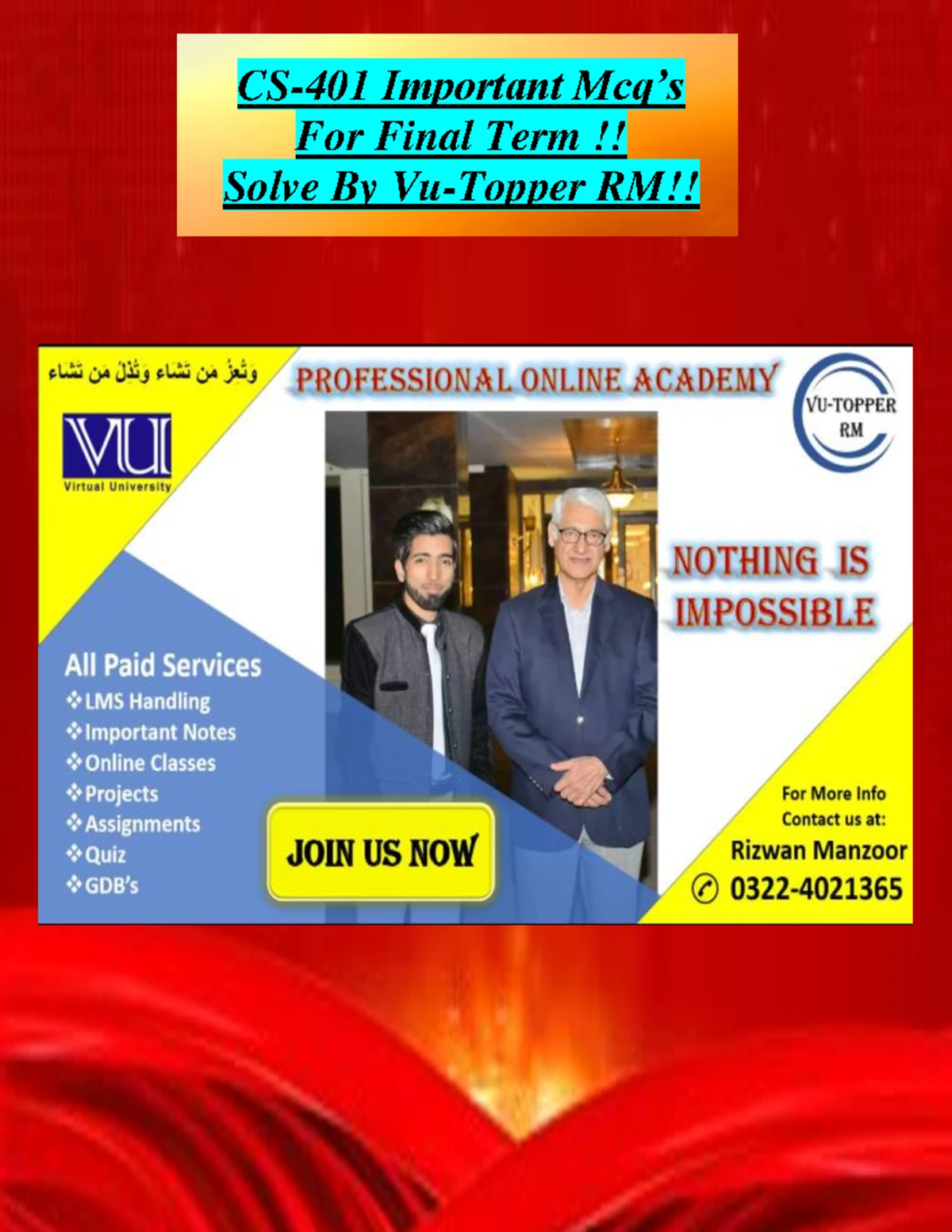 CS401 Final Term Solved MCQs By Junaid - Suppose AL contains 5 decimal then after two left ...