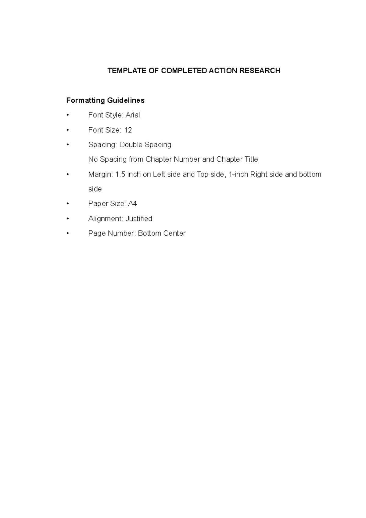 Template for Completed Action Research in Prof Ed 115 - Studocu