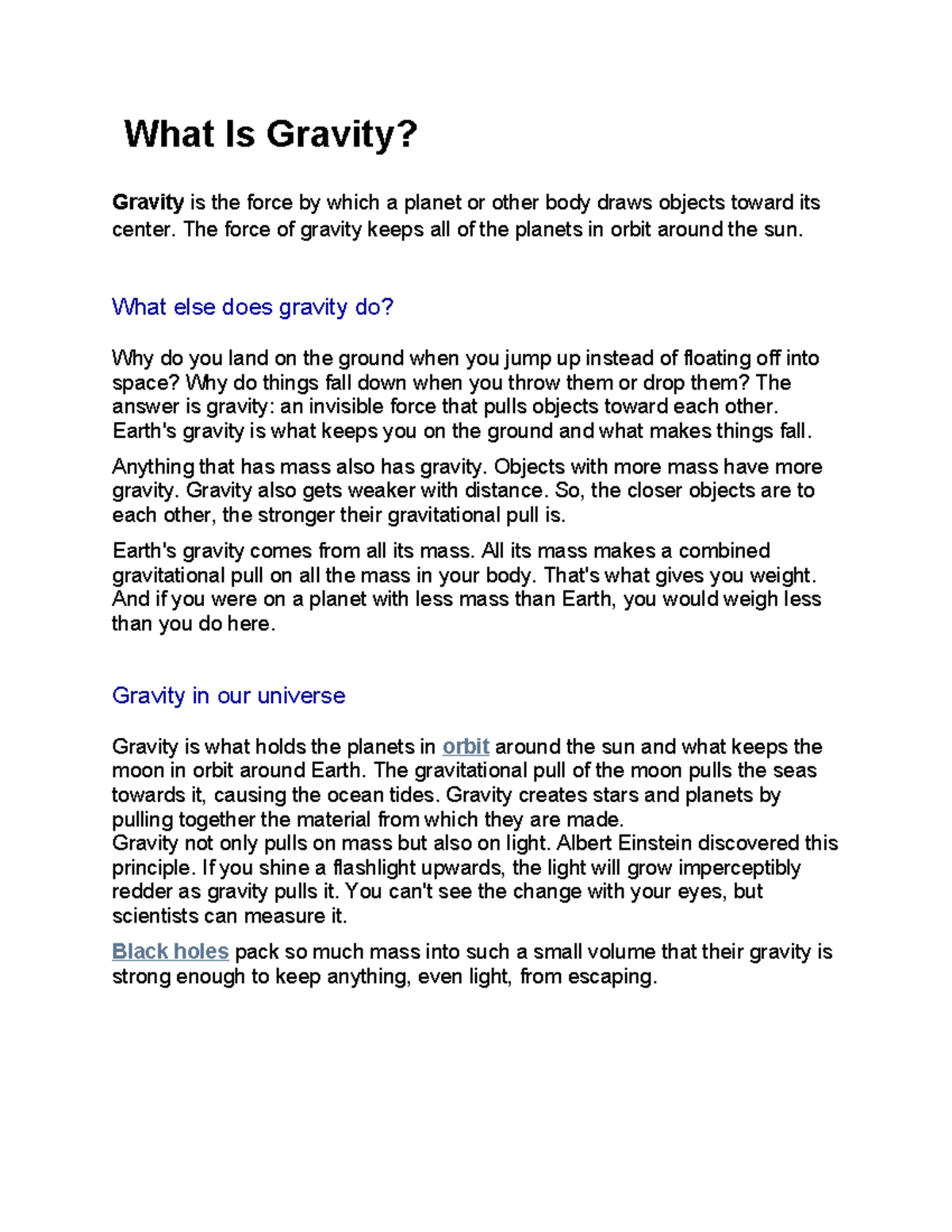 What Is Gravity - What Is Gravity? Gravity is the force by which a ...