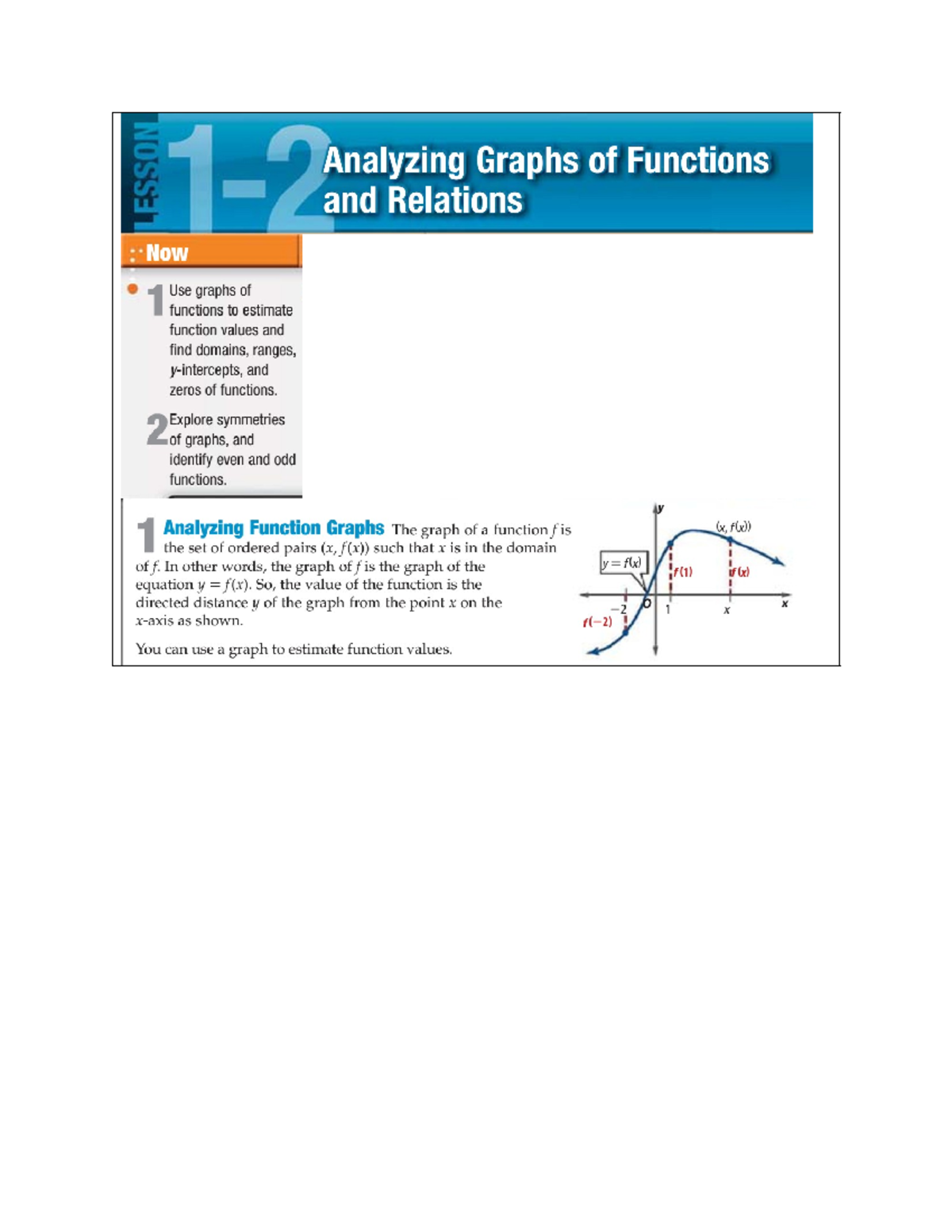 Section 1 2 - Phần 4 - Analyzing Graphs of Functions and Relations Now ...