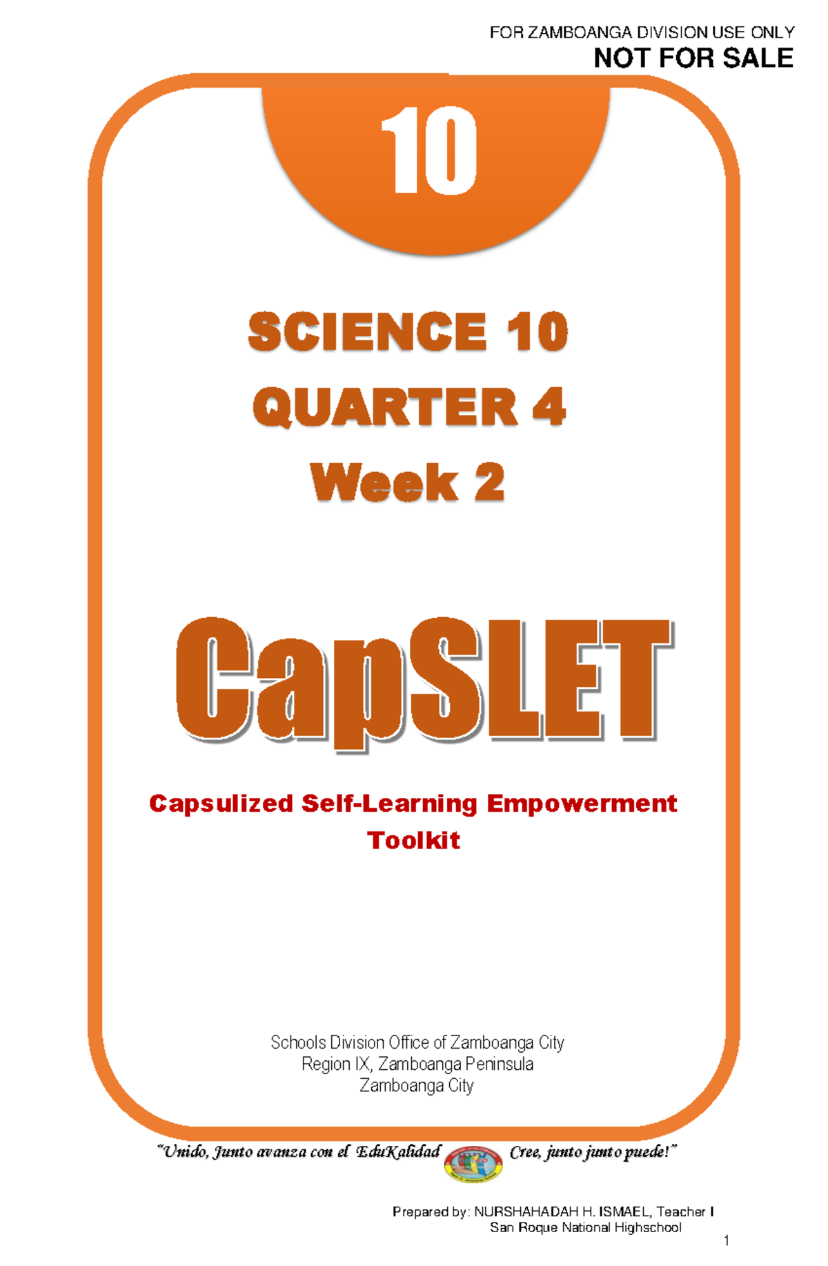 10 SCIENCE 10 QUARTER 4 Week 2 Kinetic Molecular Theory Overview - Studocu