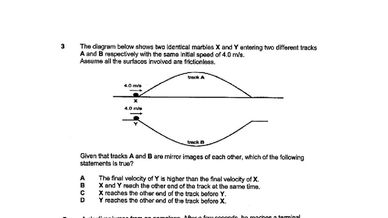 Sec3 Physics P3 - Practice Questions on Motion and Forces - Studocu