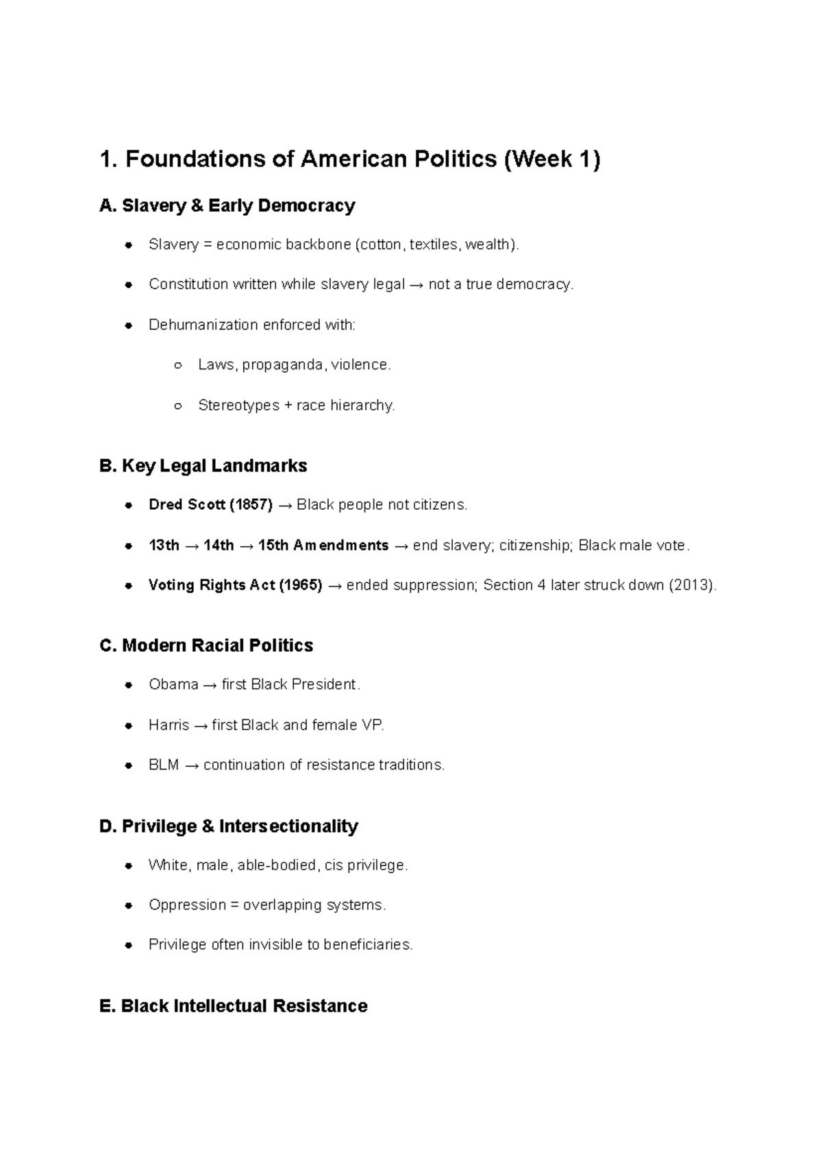 POLS 101 Final Exam Review: Foundations of American Politics - Studocu
