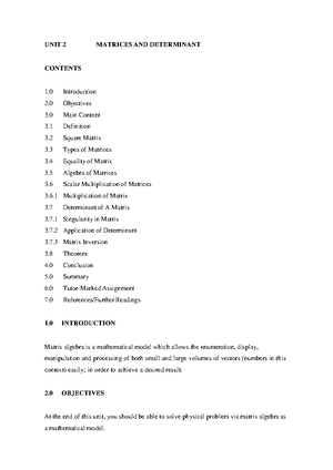 MTH105 - Course Materials - NATIONAL OPEN UNIVERSITY OF NIGERIA COURSE CODE:MTH 105 COURSE TITLE ...