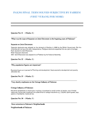 CS101 Highlighted Updated Notes - CS101 FINAL TERM HIGHLIGHTED HANDOUTS ...