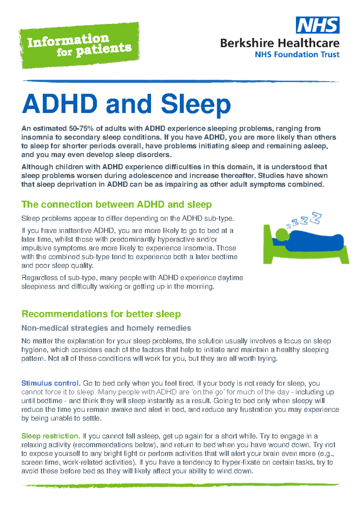 ADHD and Sleep: Strategies for Better Rest - 7 ADHD Guide Sleep - Studocu