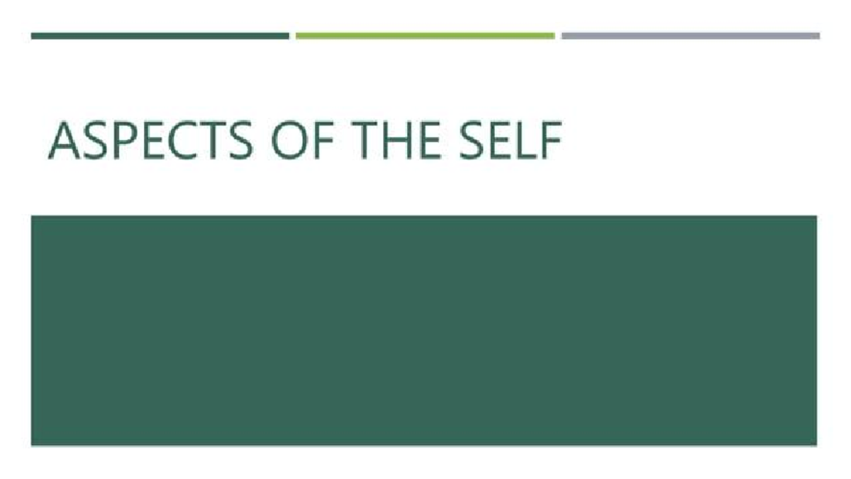 Aspects of the Self: Understanding Physical, Intellectual, & Emotional ...