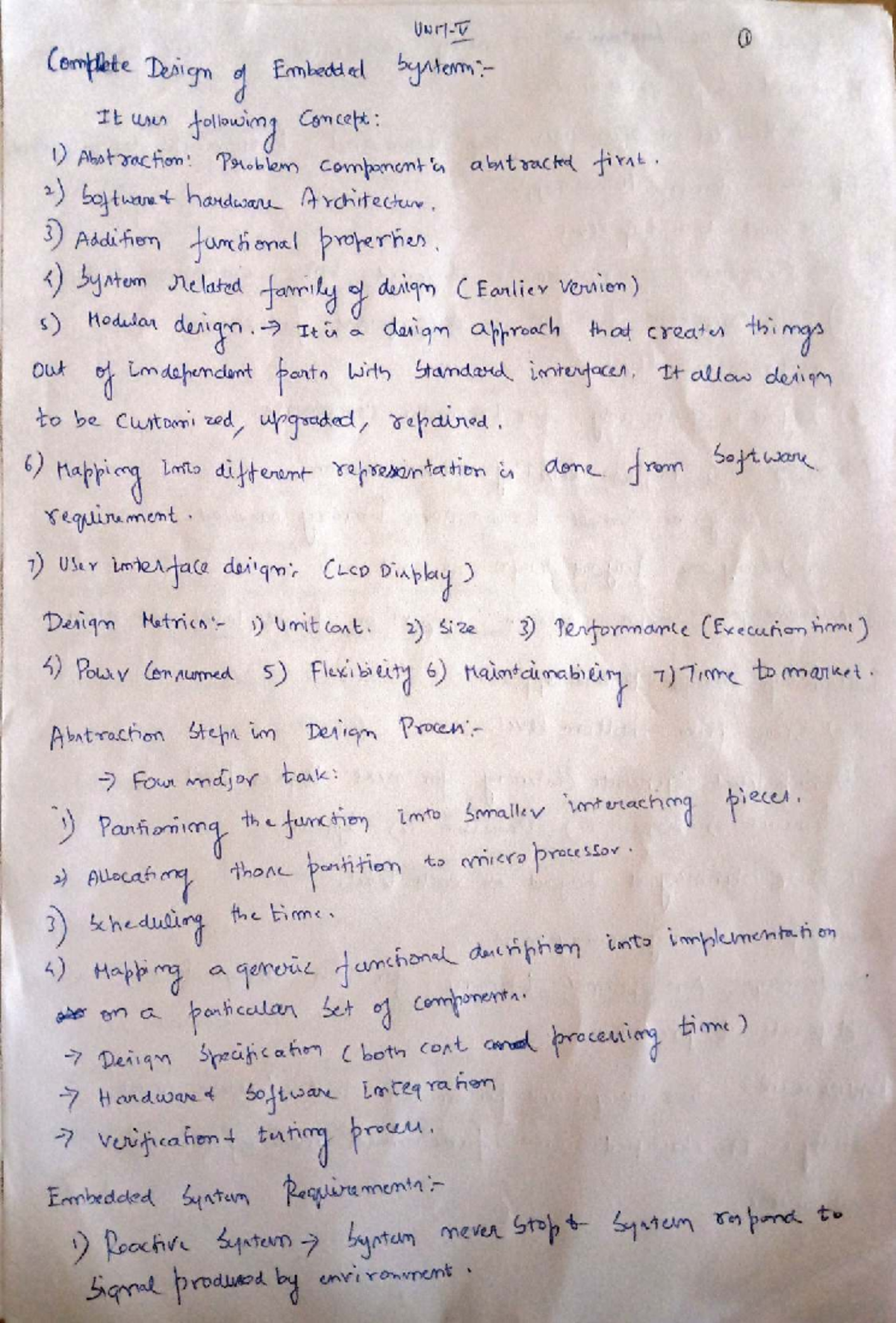 ESI Unit-5: Comprehensive Design Concepts in Embedded Systems - Studocu