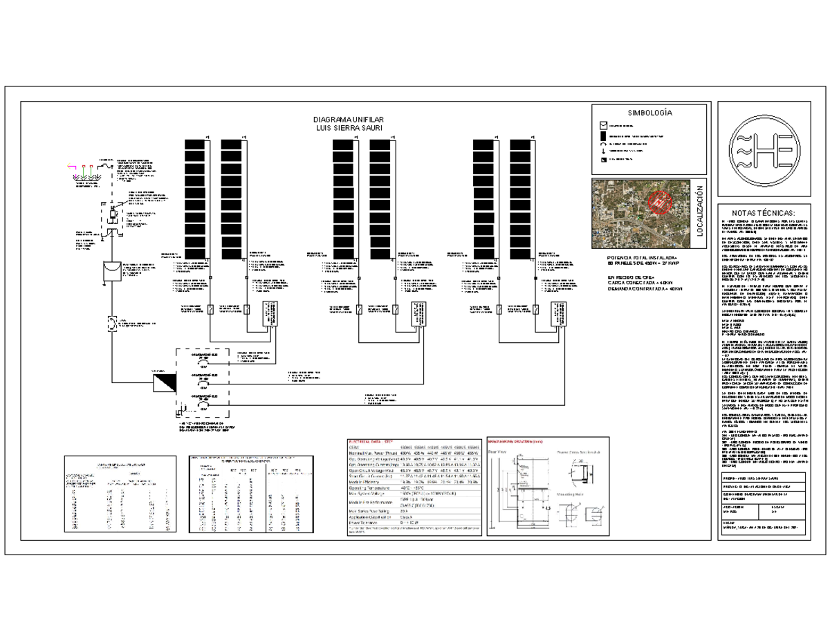 Diagrama Unifilar Proyecto Fotovoltaico - Instalación Huawei 10KW - Studocu