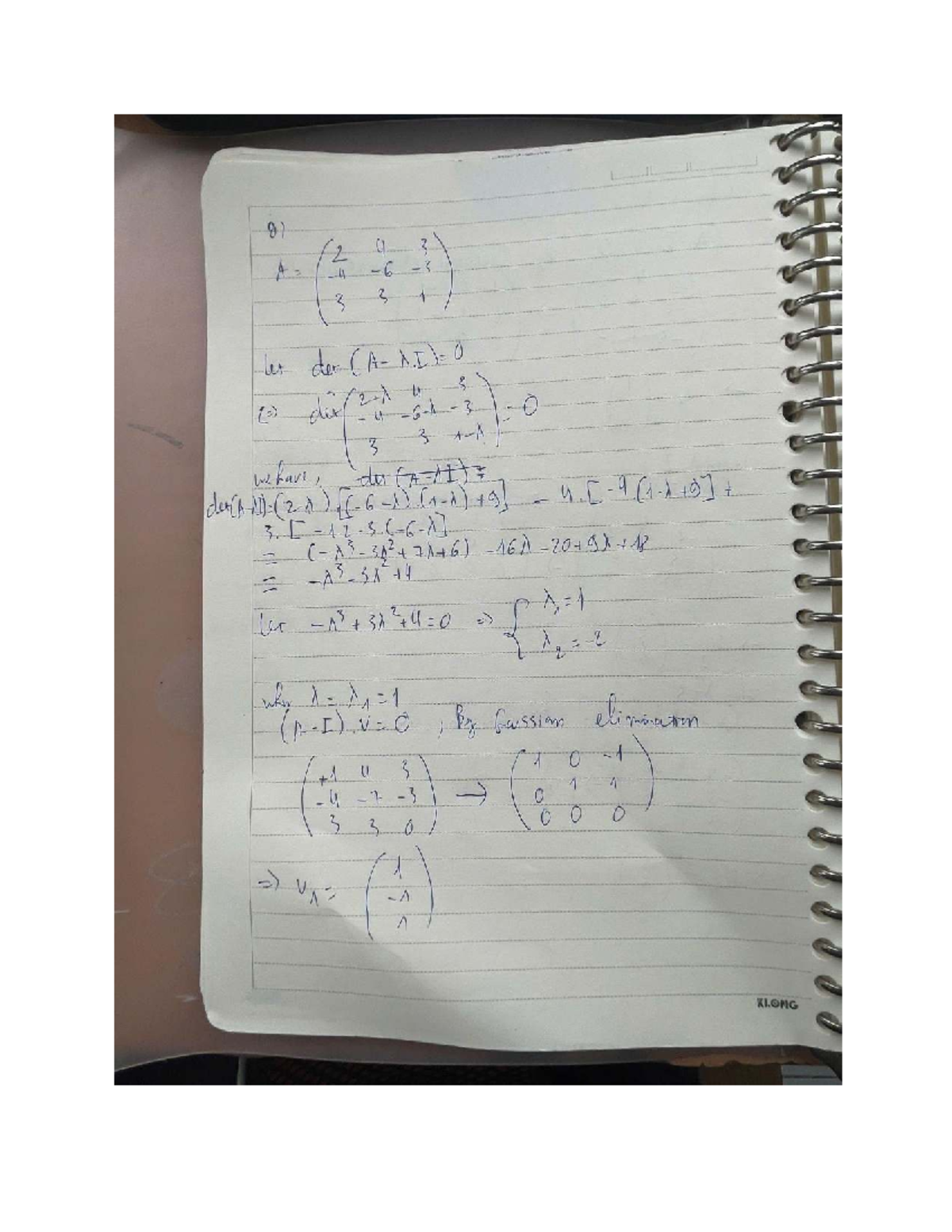 HW - SM-26: Gaussian Elimination and Determinants Explained - Studocu