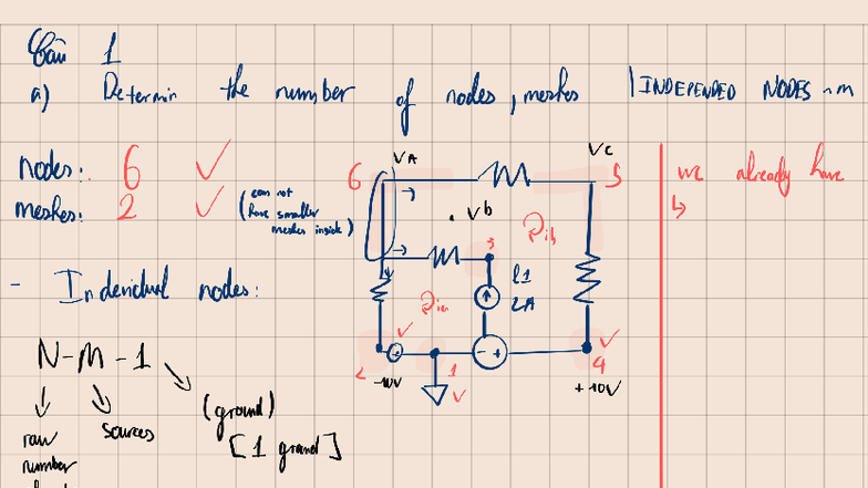 MA2009: Node Voltage and Mesh Current Analysis Notes - Studocu