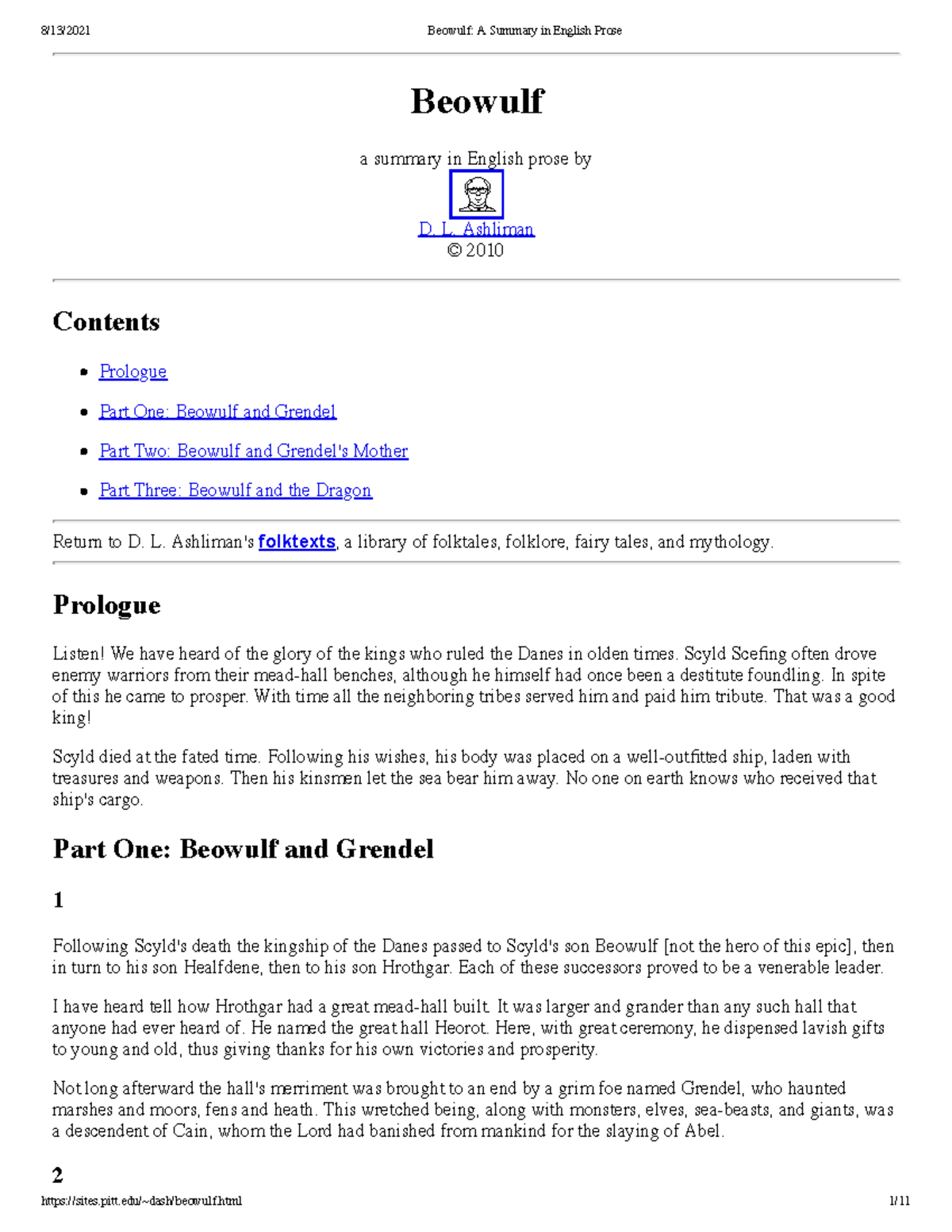 **ENG 101 - Beowulf Summary: Key Plot Points and Themes Explained ...