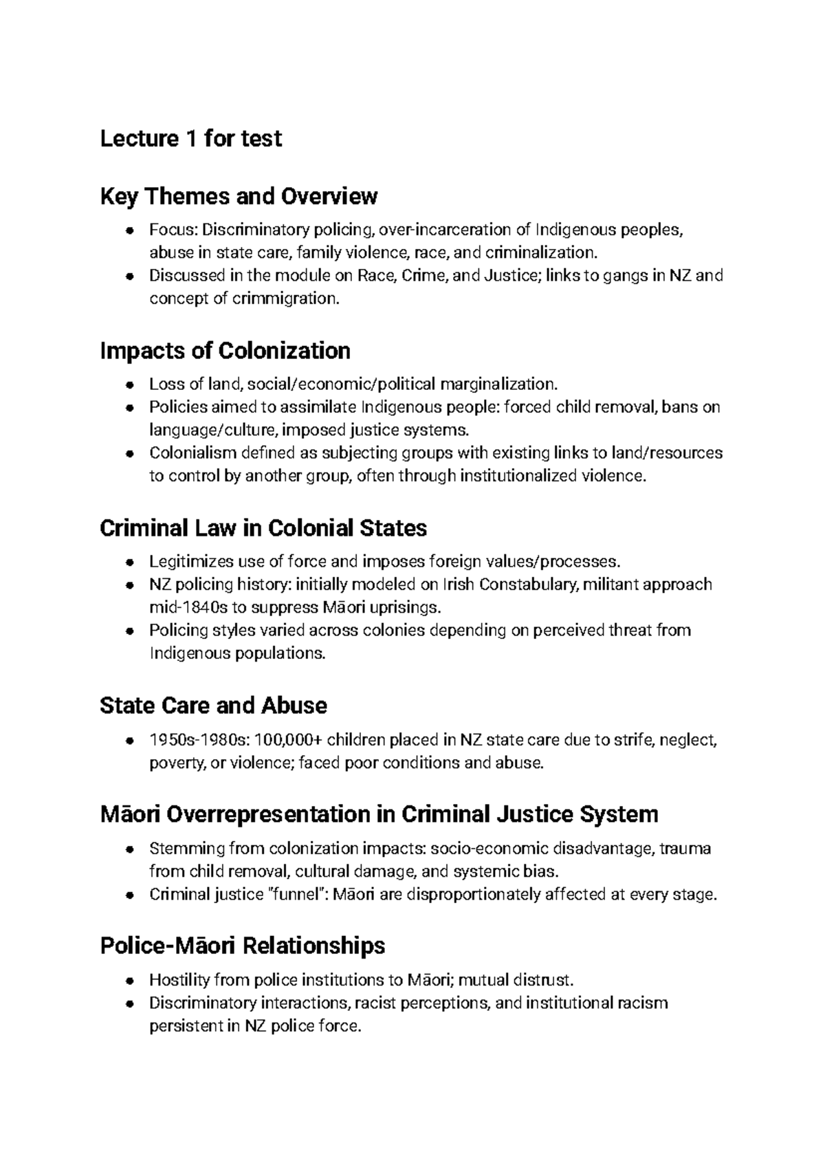 SOCI103 Crim Test 2 - In-Depth Notes on Race, Gender, and Justice - Studocu