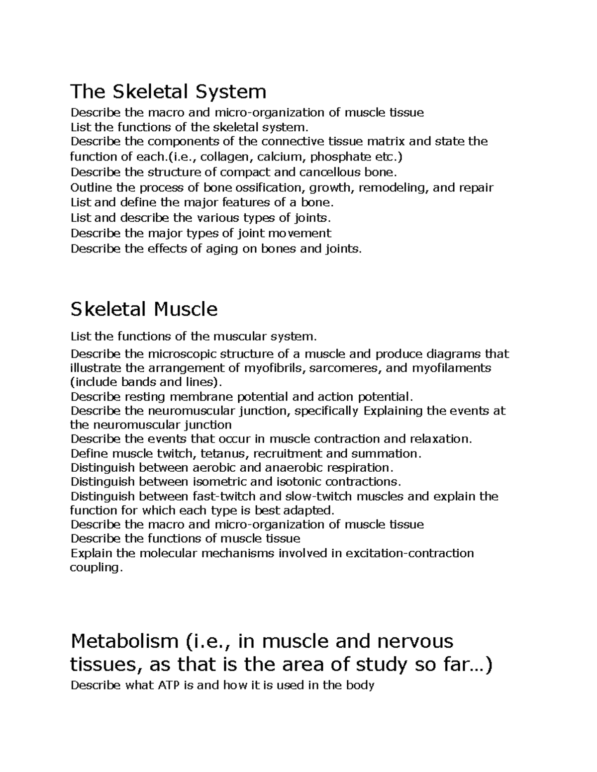 Introduction to the Nervous and Muscular Systems: Action Potentials ...