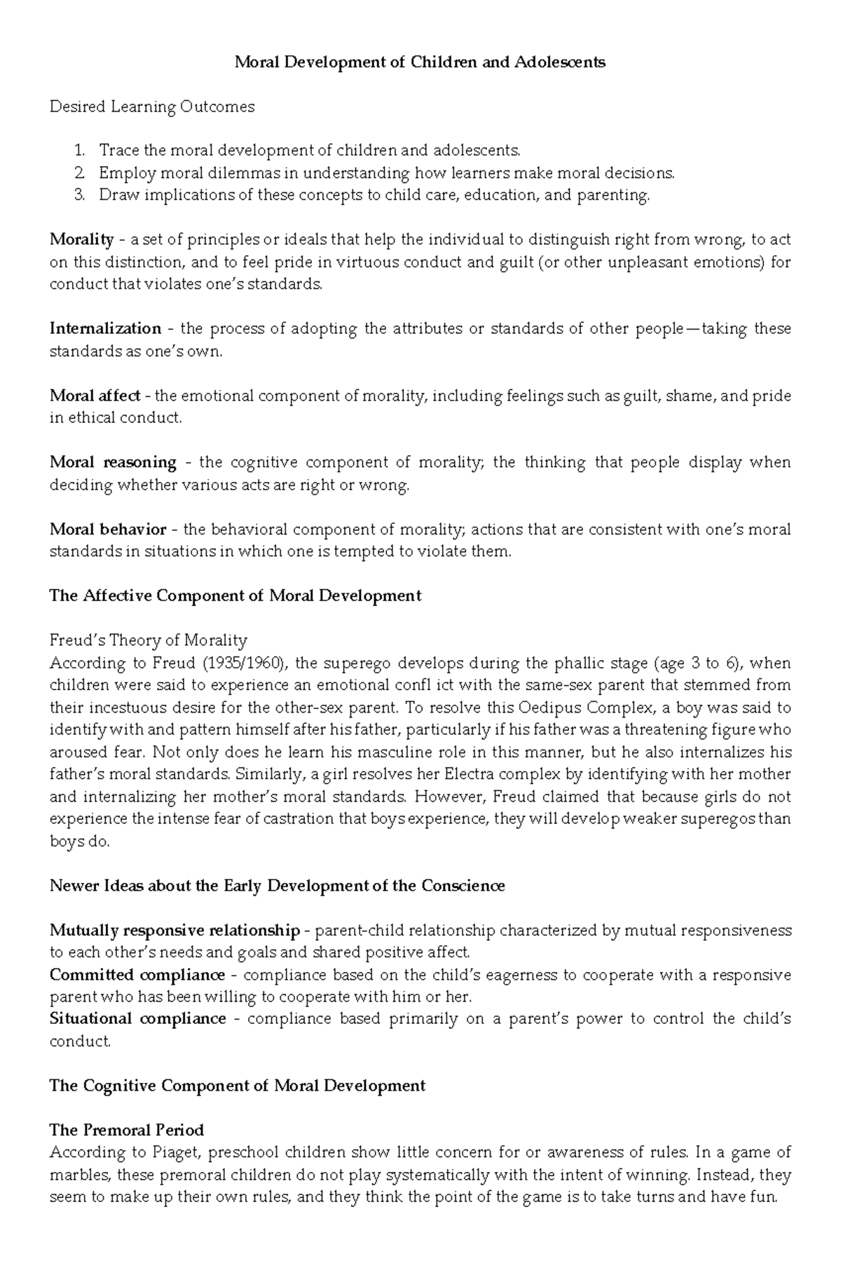 Moral Development of Children & Adolescents: Key Concepts & Theories ...