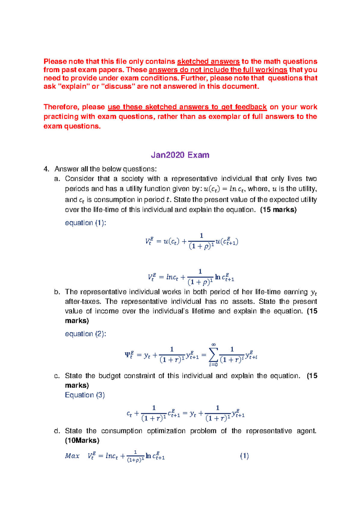 Sketched answers past papers maths Q - Please note that this file only ...