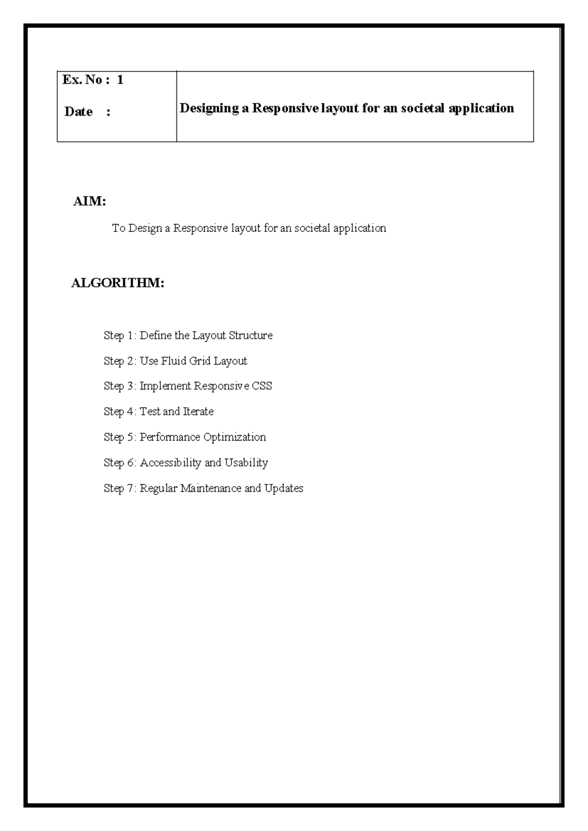 UI & UX Design Lab Manual: Responsive Layouts & Style Guides - Studocu