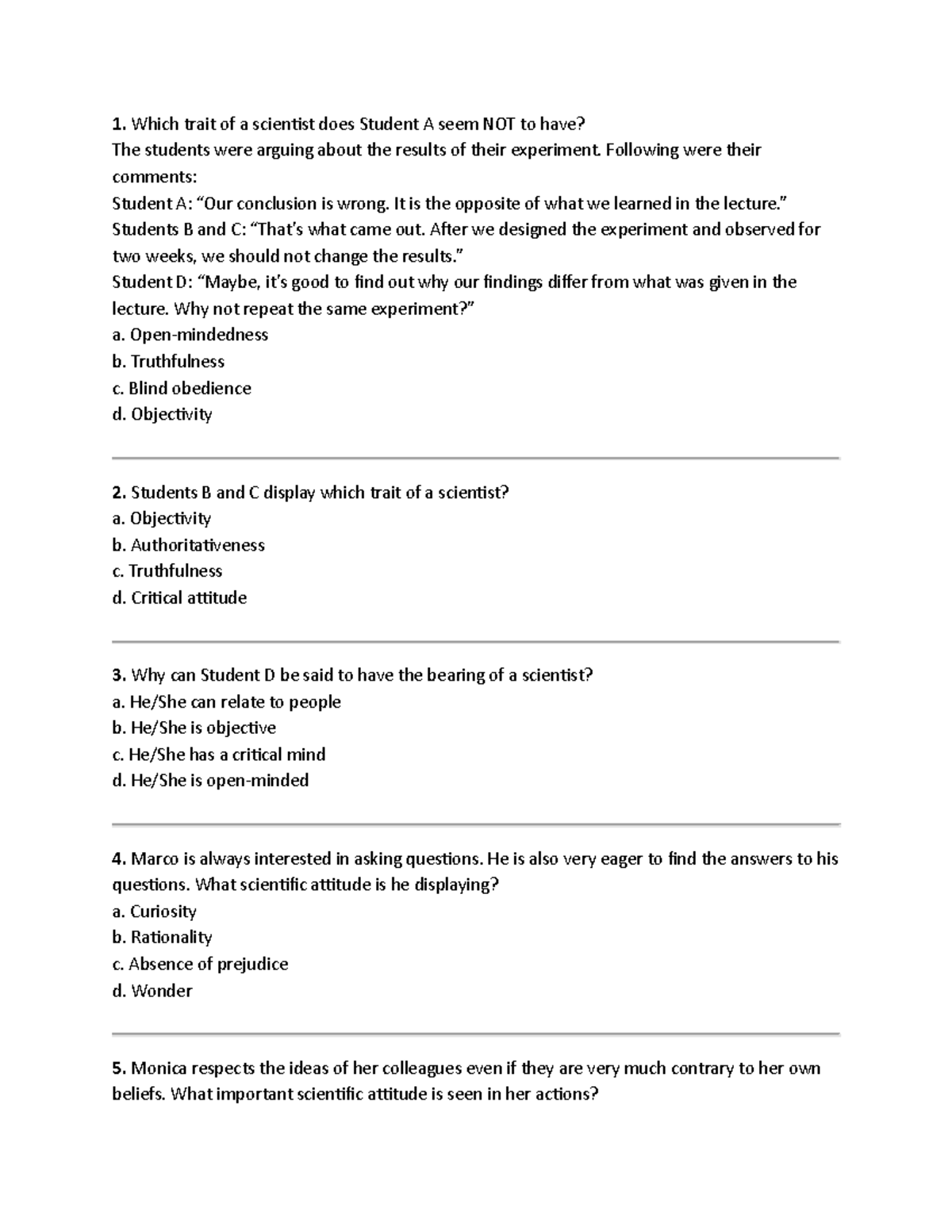 Drills-Science-Set1: Comprehensive Reviewer for Scientific Traits and ...