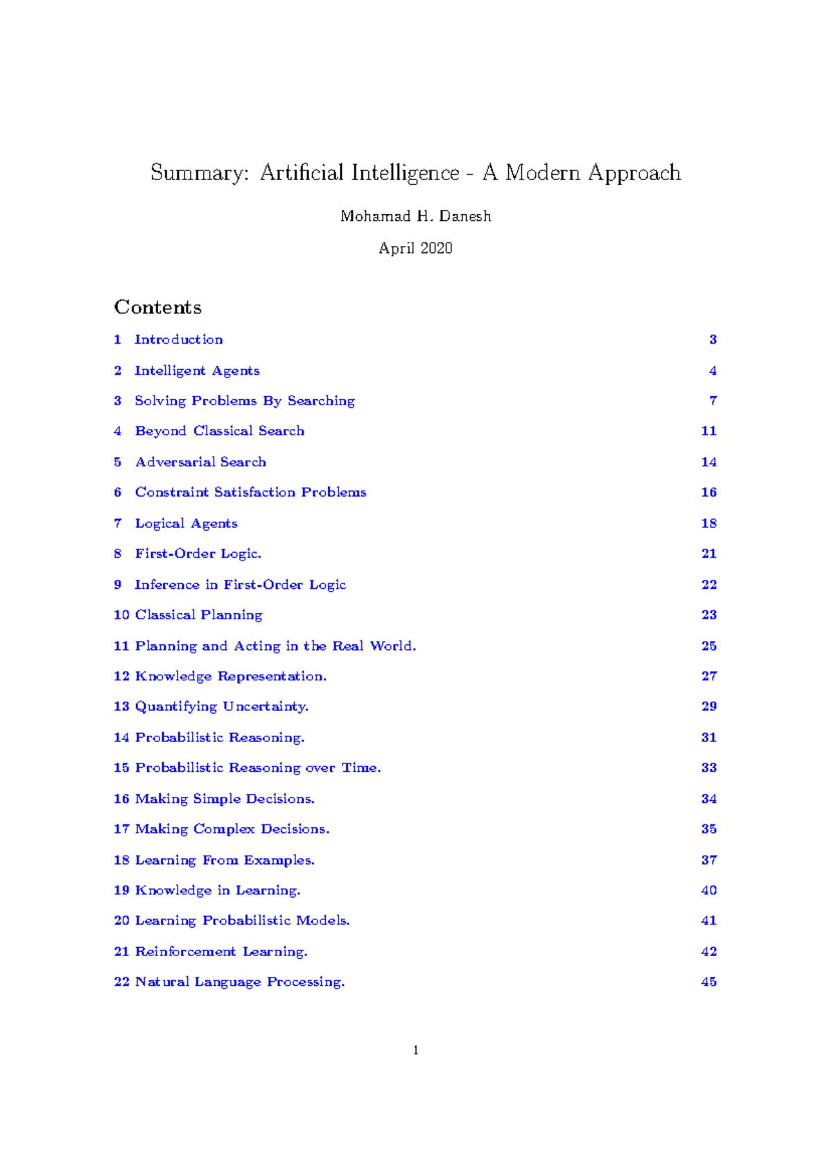 Summary of artificial intelligence concepts and techniques (AI 101) - Studocu