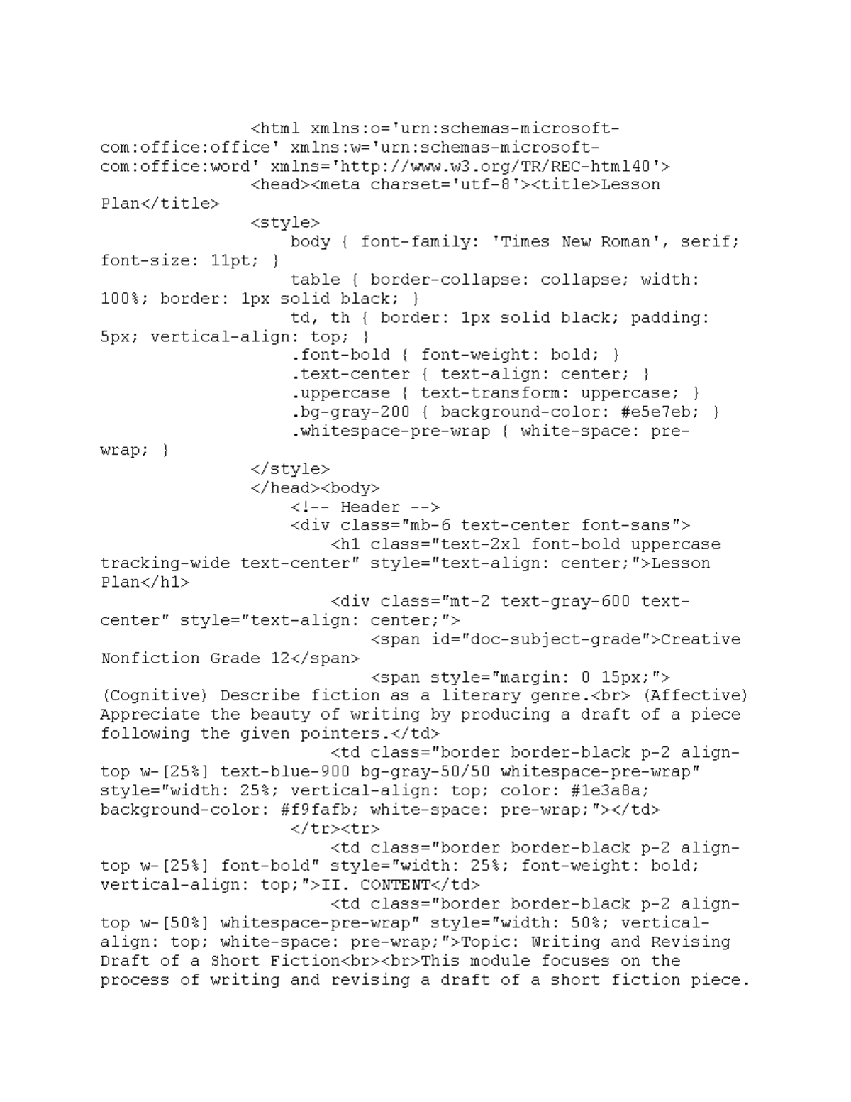 Creative Nonfiction: Writing & Revising a Short Fiction Draft - Studocu