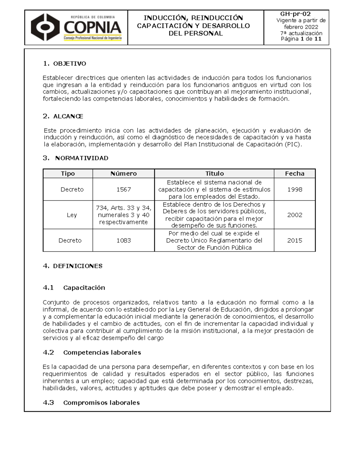 Induccion capacitacion desarrollo - INDUCCI”N, REINDUCCI”N CAPACITACI”N Y DESARROLLO DEL ...
