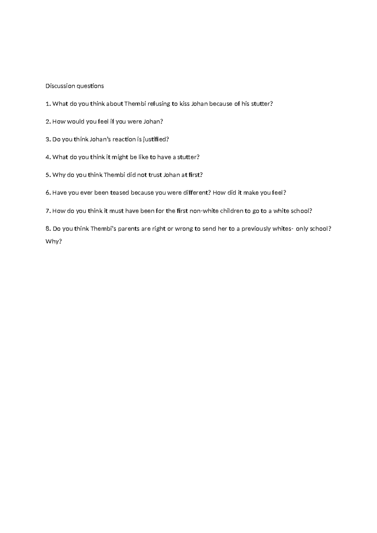 Contextual Qs for "The Journey" Discussion: Key Insights - Studocu