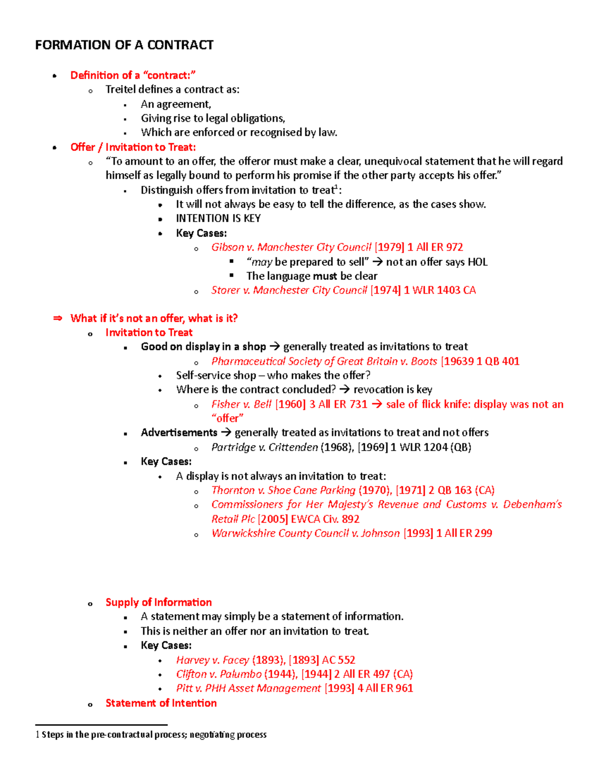 Formation of a Contract: Legal Obligations and Key Cases Explained ...