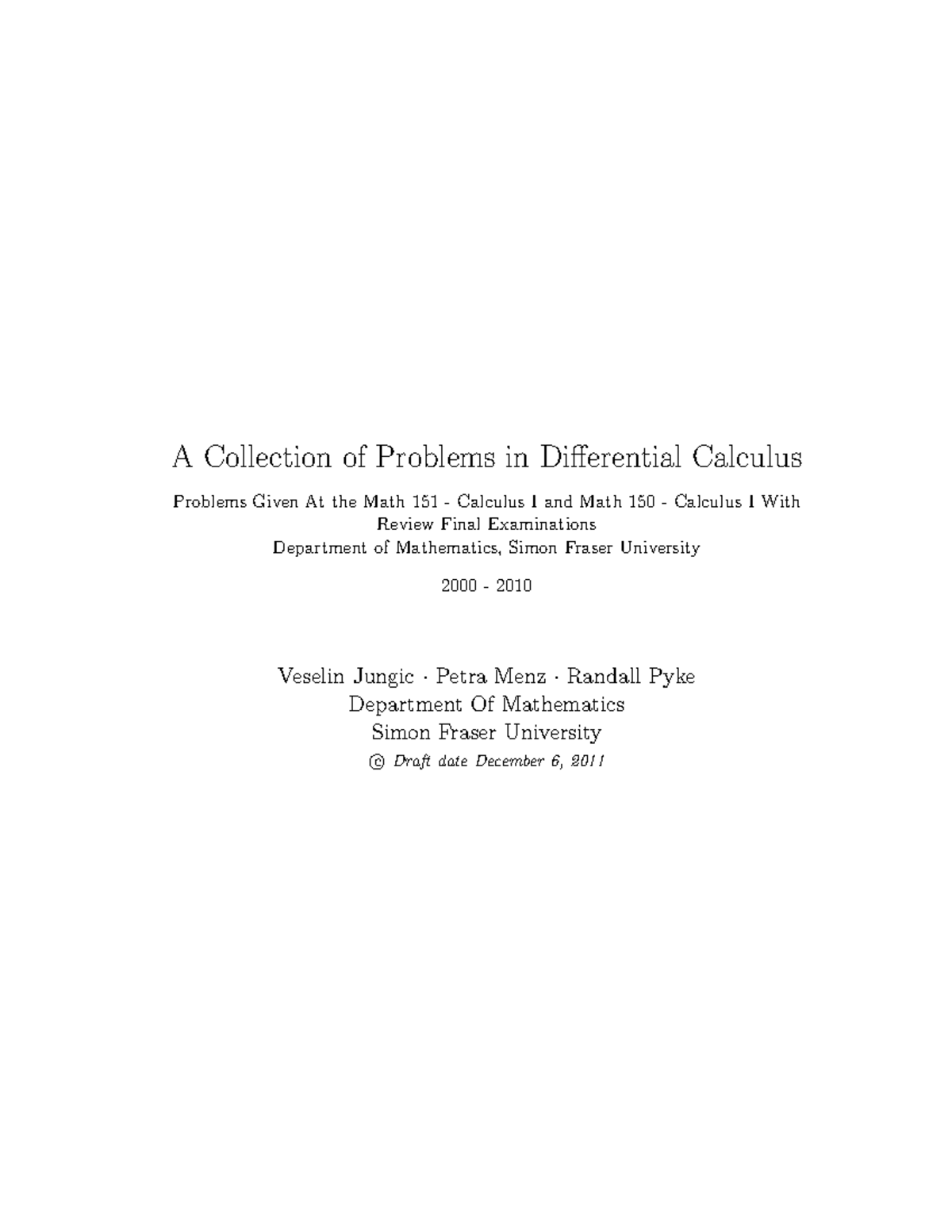 Math 151 Calculus I: Problems & Solutions for Final Exam Review - Studocu