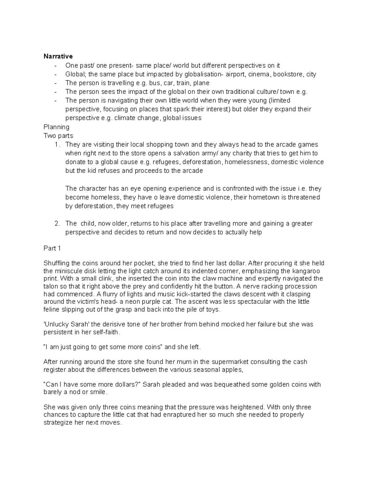 HSC Narrative Essay: Exploring Perspectives on Globalization - Studocu