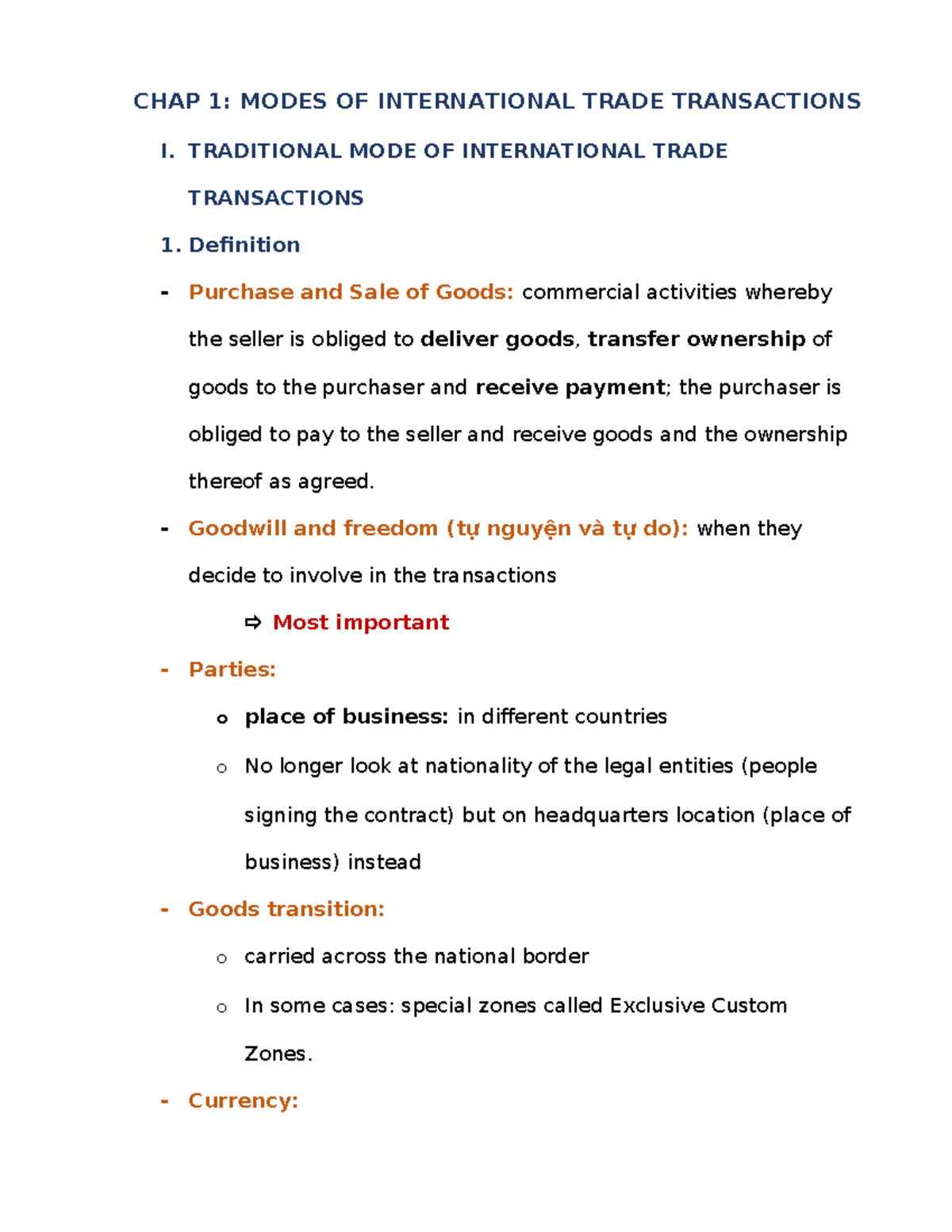 GDTMQT - Chapter 1: Traditional Modes of International Trade ...