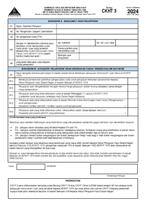 Borang CKHT 1A 2024 - Maklumat Pelupusan Harta Tanah - Studocu